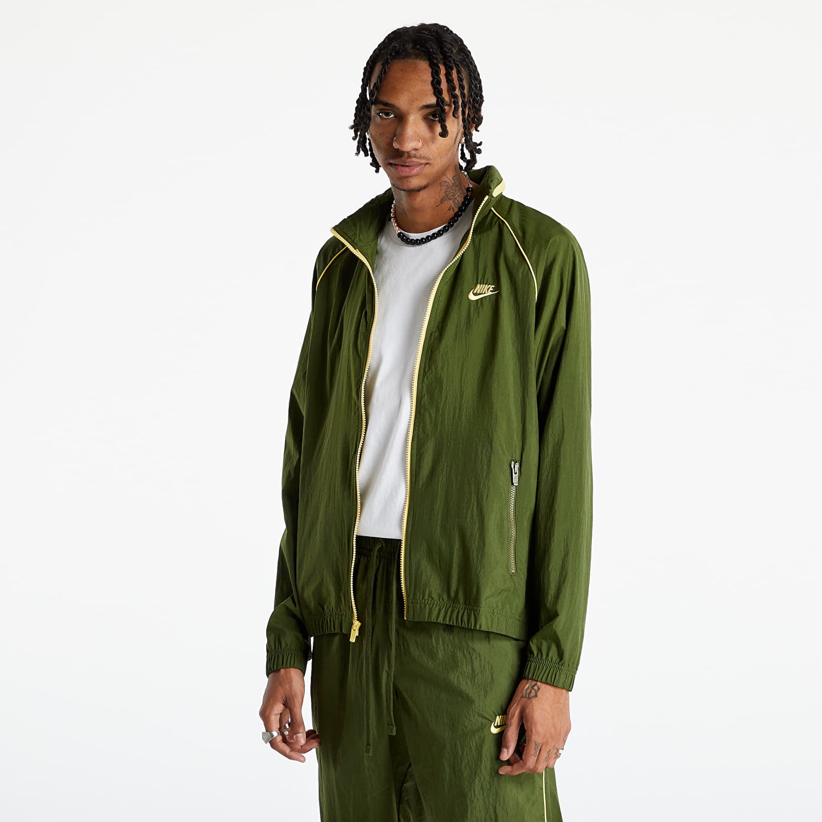 Jackets Nike Sportswear Men's Unlined Core Track Jacket Rough Green ...