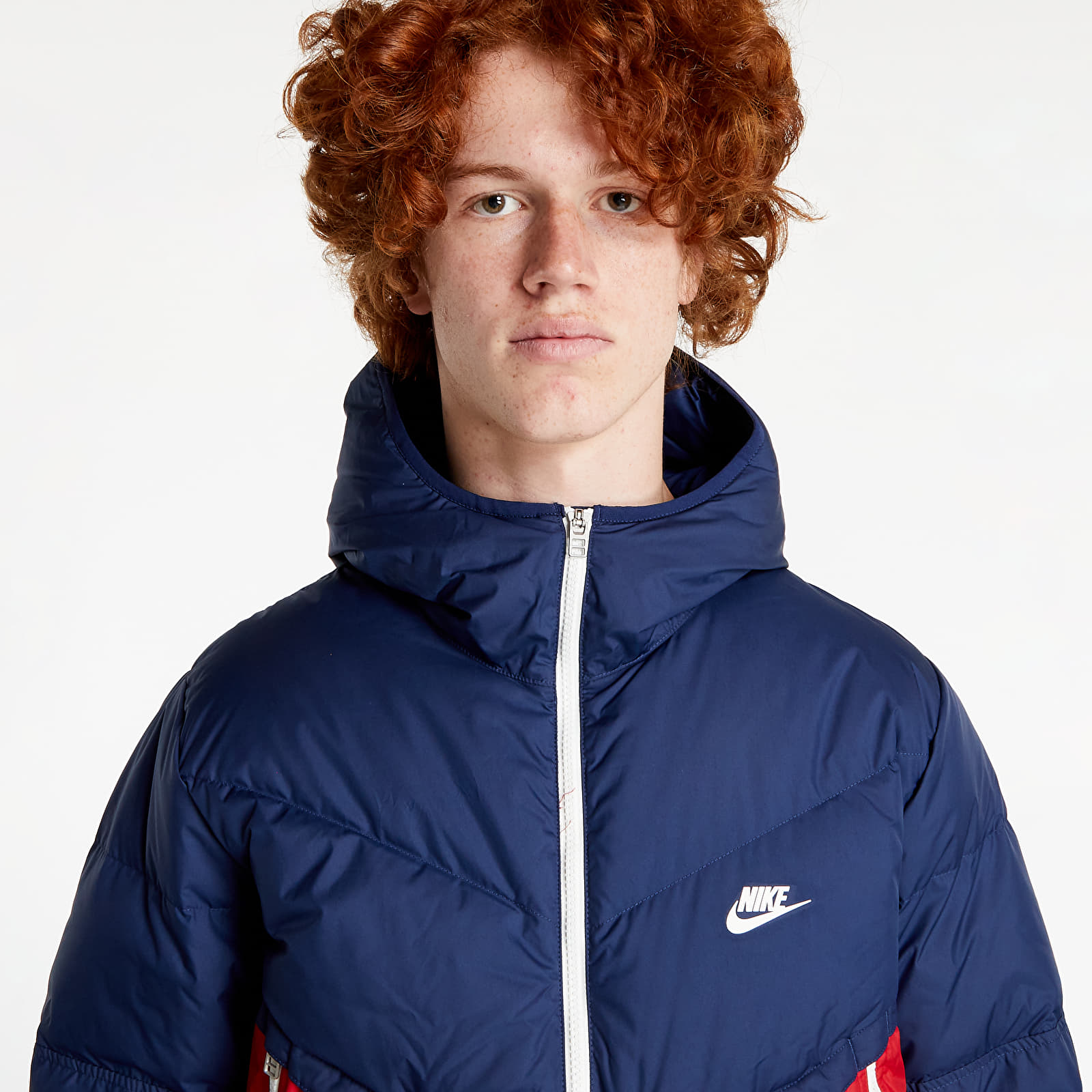 Jackets Nike Sportswear M NSW Storm-FIT Windrunner Hd Jacket Blue/ Red ...