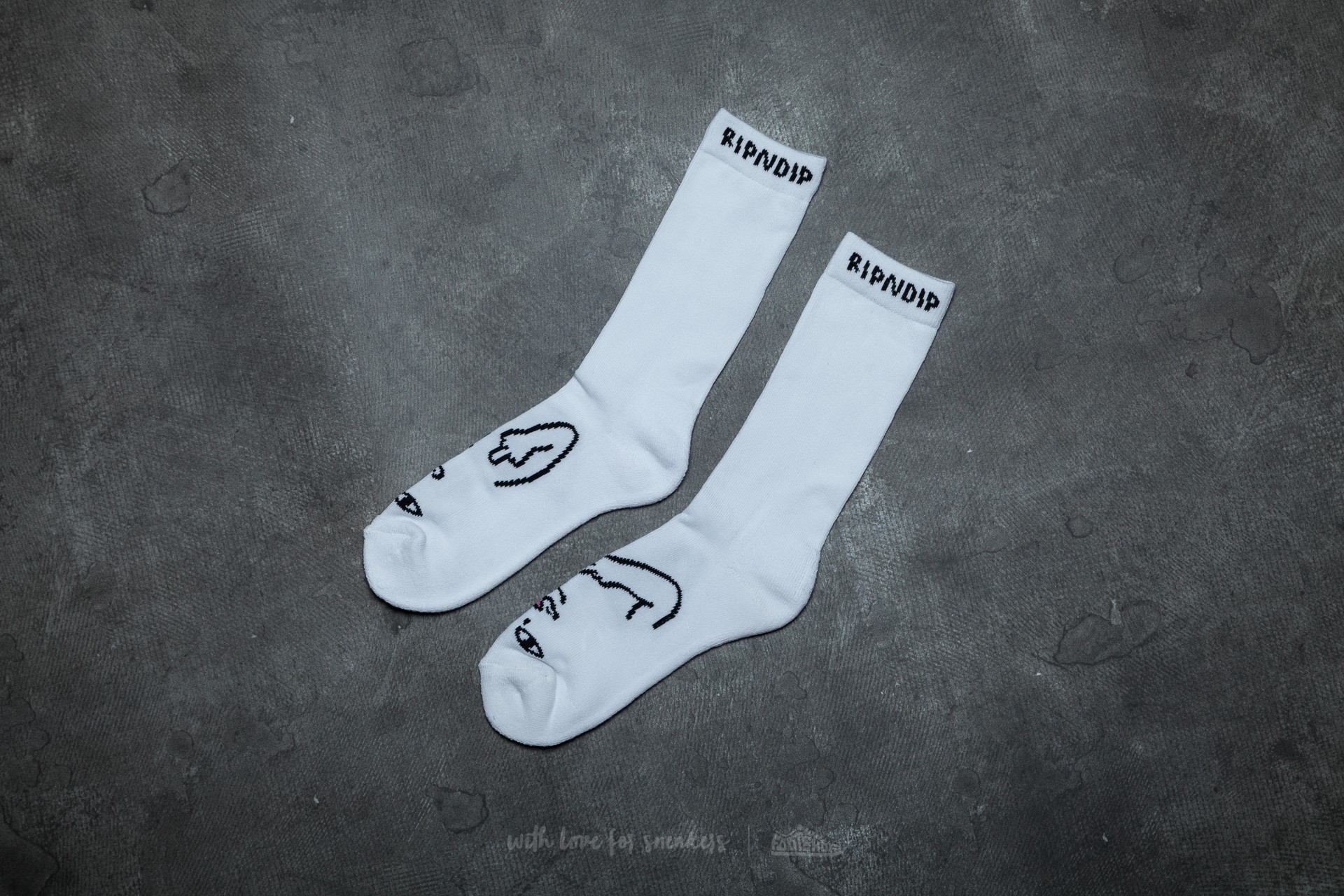 Socks RIPNDIP Lord Nermal Twin Socks White (1851000047) | Footshop