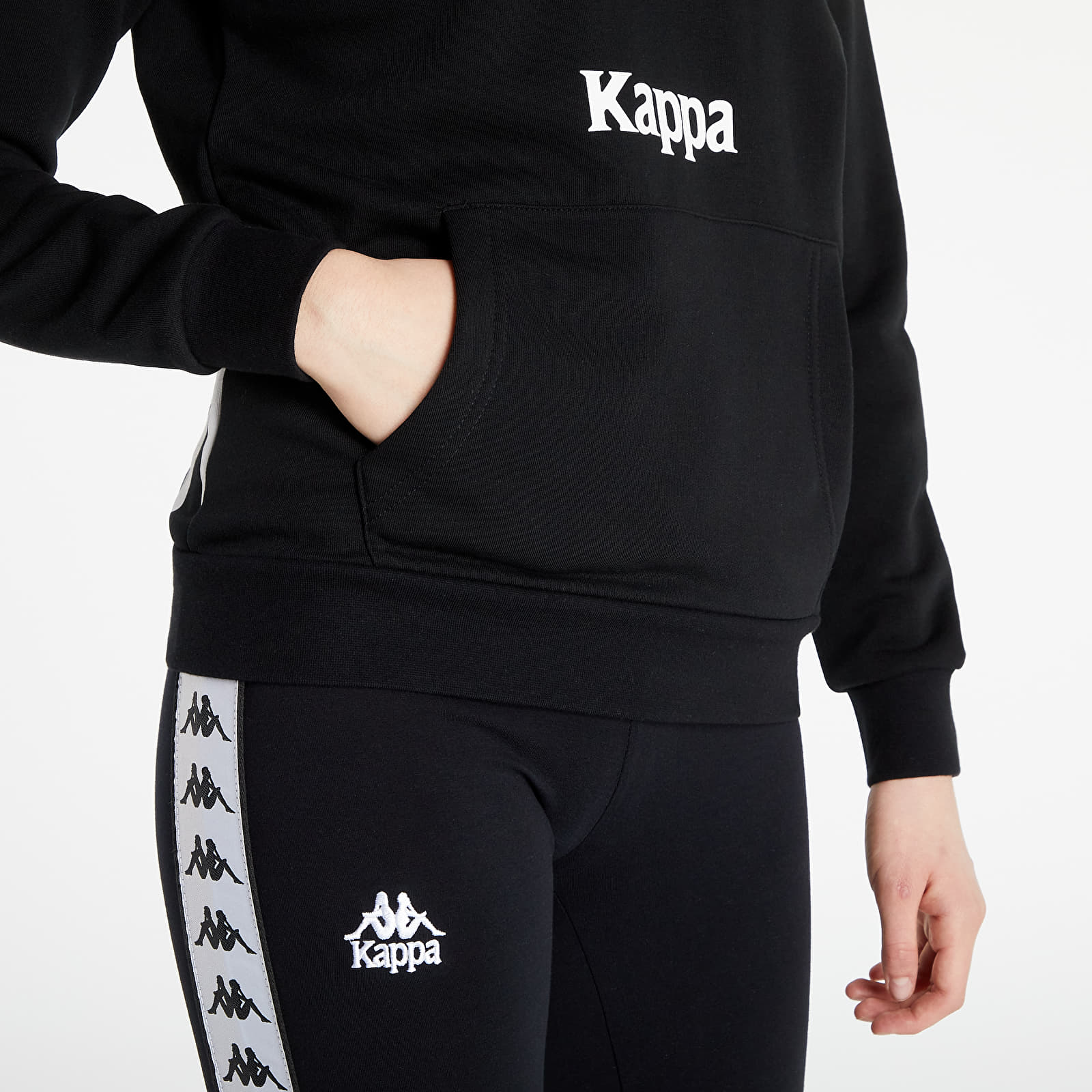 Hoodies and sweatshirts Kappa Authentic Fin Fleece Jumper Black/ White ...