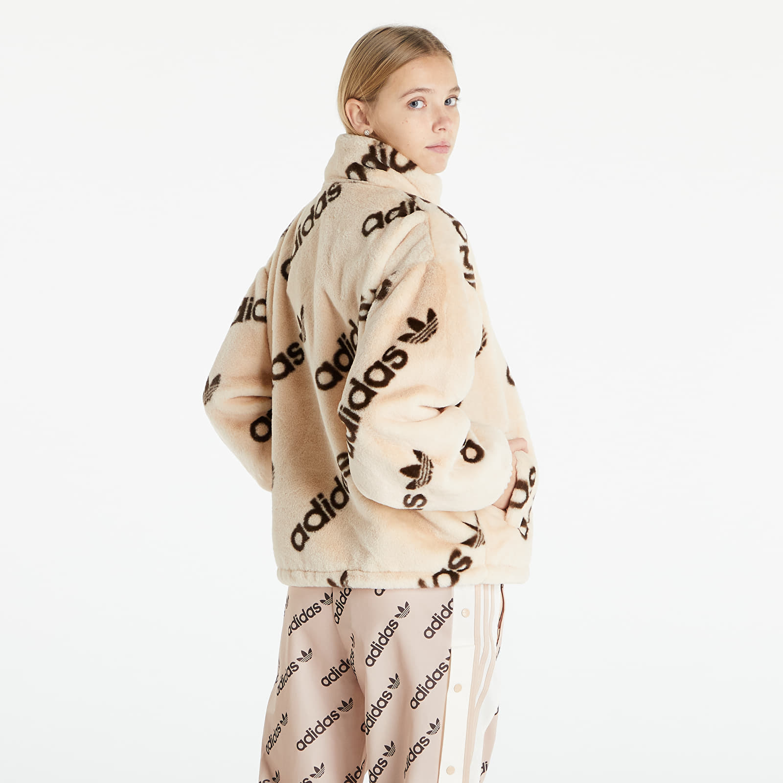 adidas Faux Fur Jacket Halo Brush | Footshop