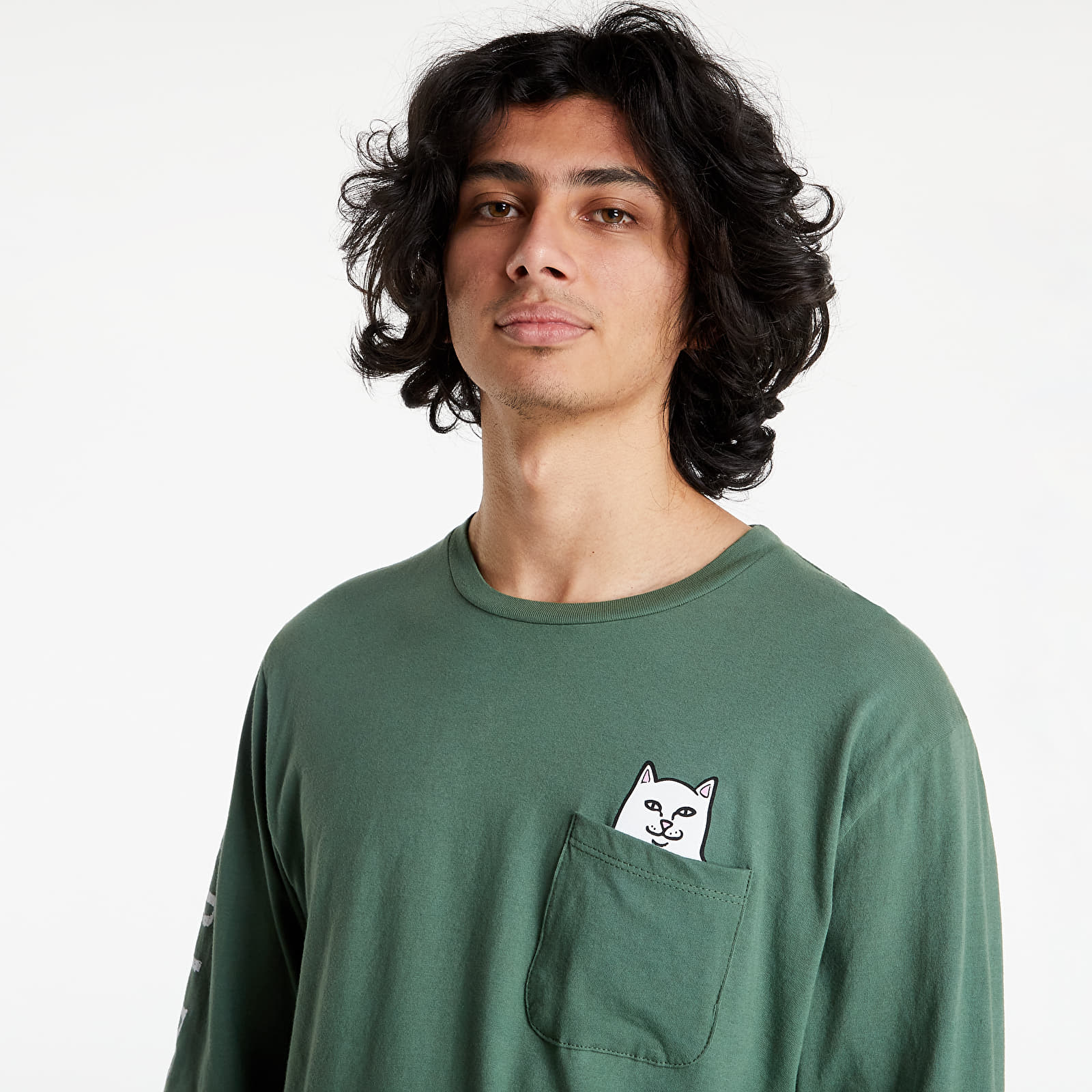 RIPNDIP Lord Nermal Longsleeve Tee Dark Olive | Footshop