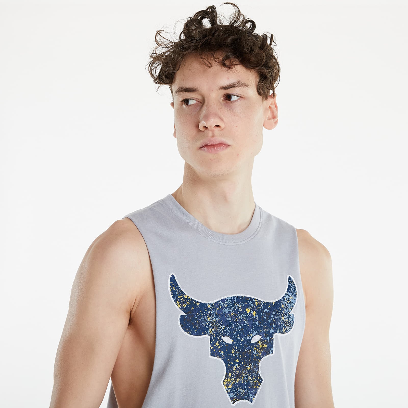 Under Armour Project Rock Brahma Bull Tank Mod Gray Medium Heather ...