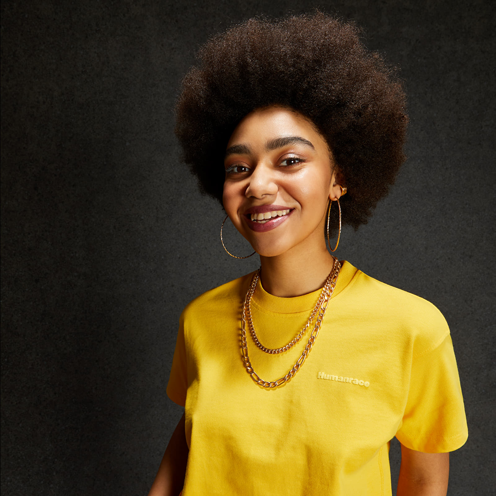 T-shirts adidas x Pharrell Williams Basics Tee Bold Gold | Footshop