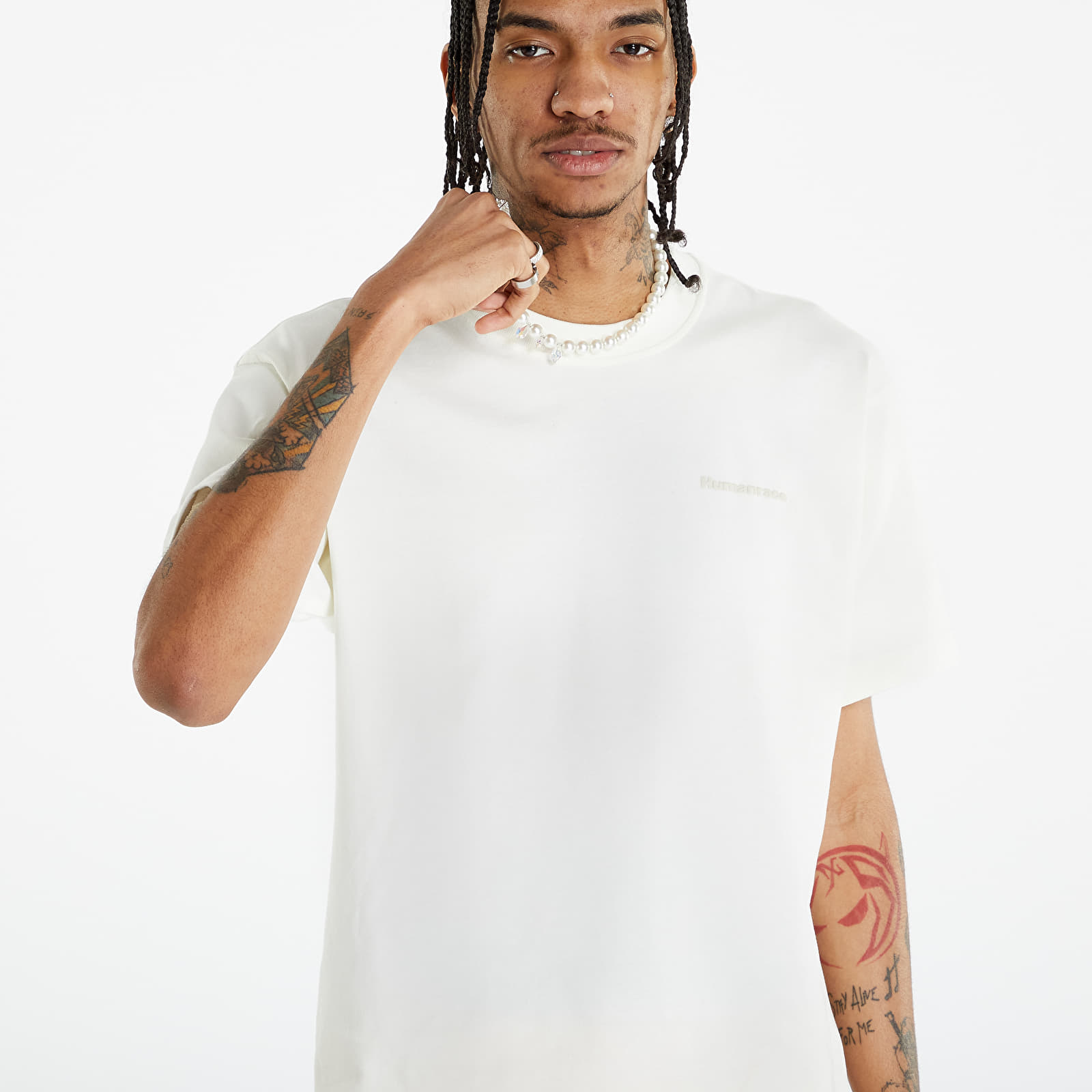 T-shirts adidas x Pharrell Williams Basics Tee Off White (HG1803 ...