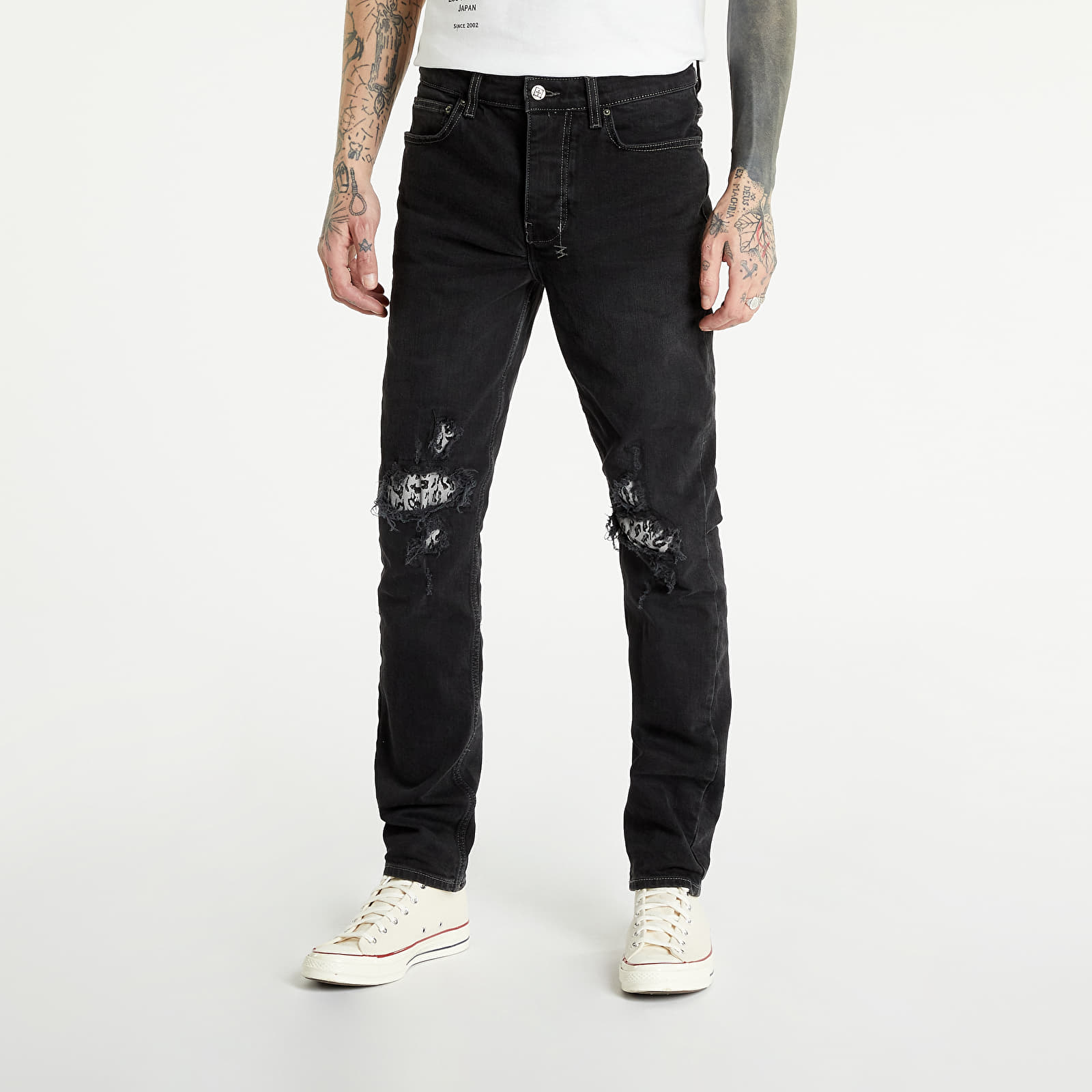 Kalhoty Ksubi Chitch Leopard Patch Krow Jeans Black (5000007234) | Footshop