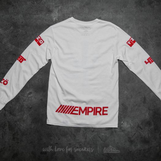 Yzo Logo T Shirts Footshop X YZO Men Long Sleeve T Shirt White/ Red