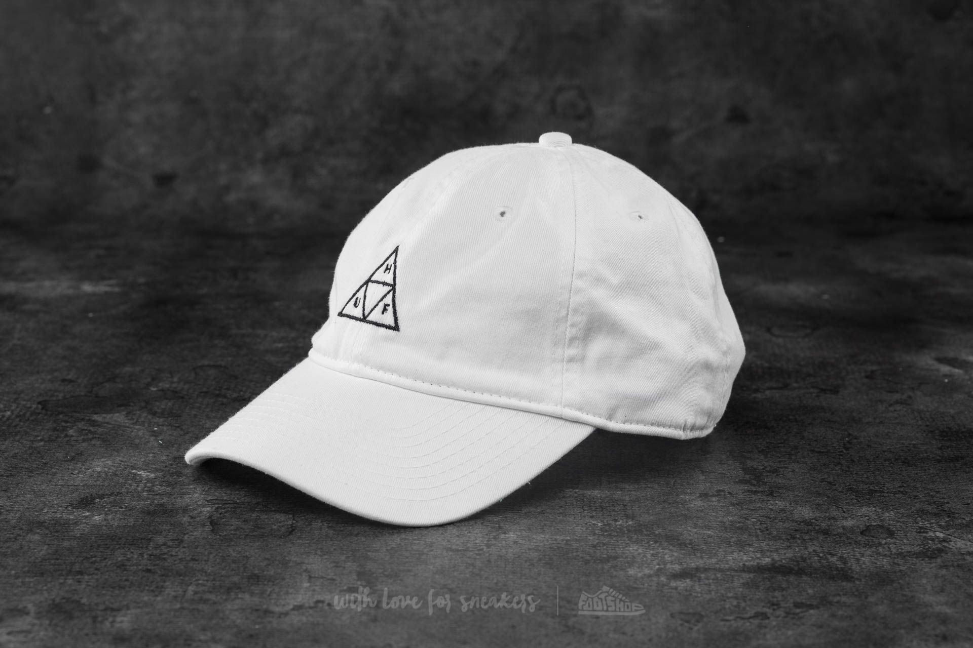Caps HUF Apparel Triple Triangle Curved Brim Cap White | Footshop