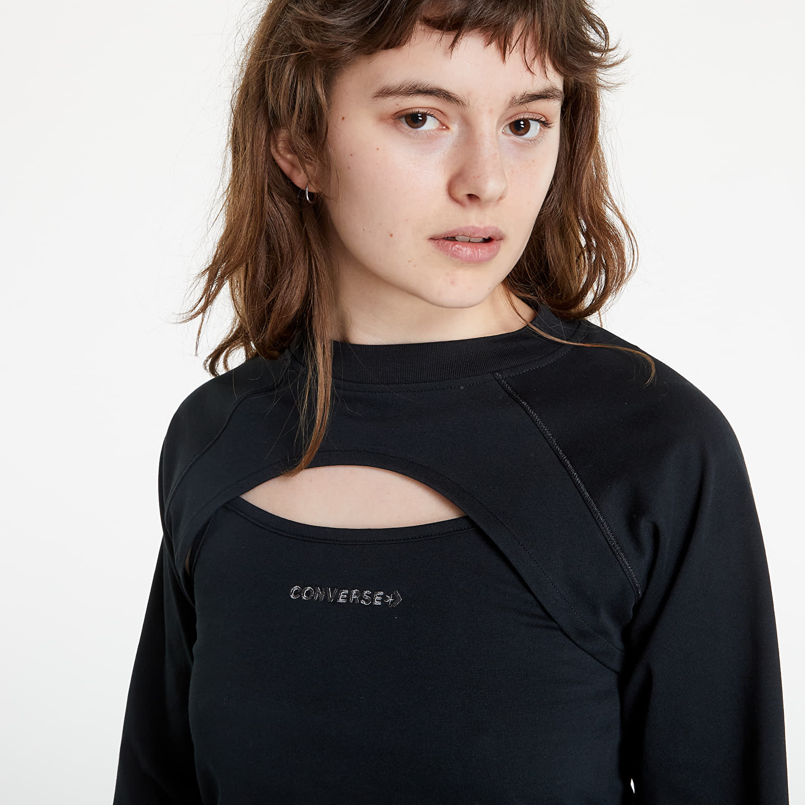 Dames tank tops Converse Top Twisted Relaxed Fit Black | Footshop