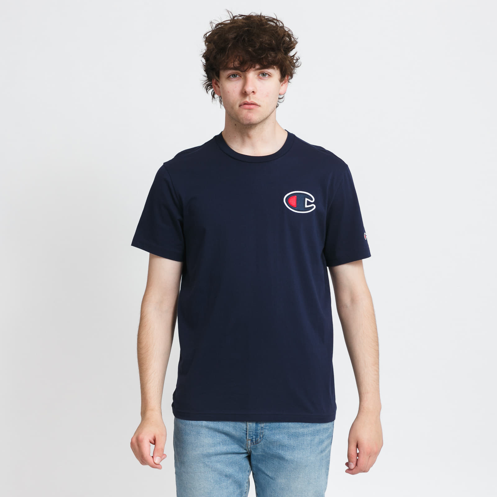 Champion C Logo Crew Neck T-Shirt Navy | Footshop