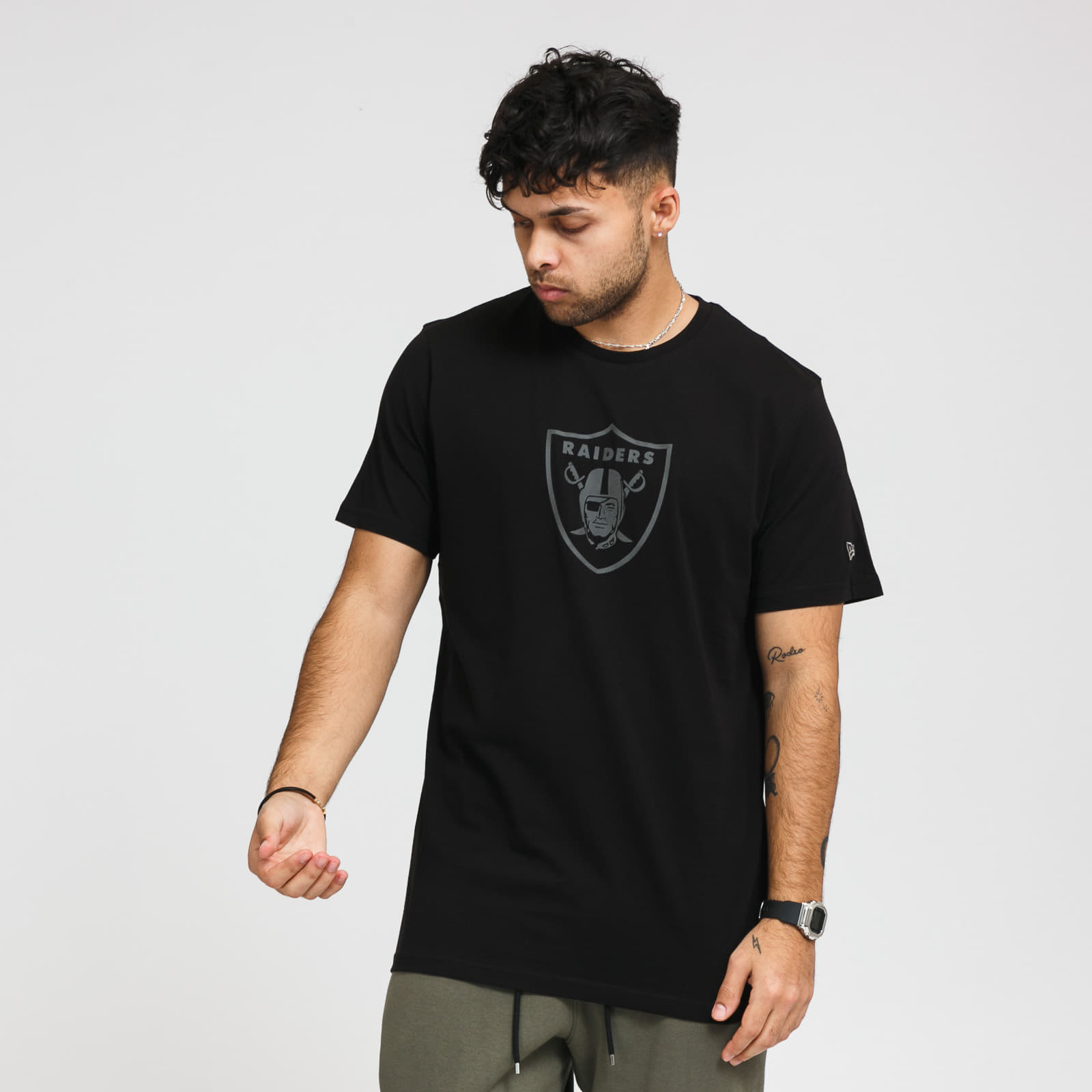 T-shirts New Era NFL Reflective Print Tee Raiders Black | Footshop