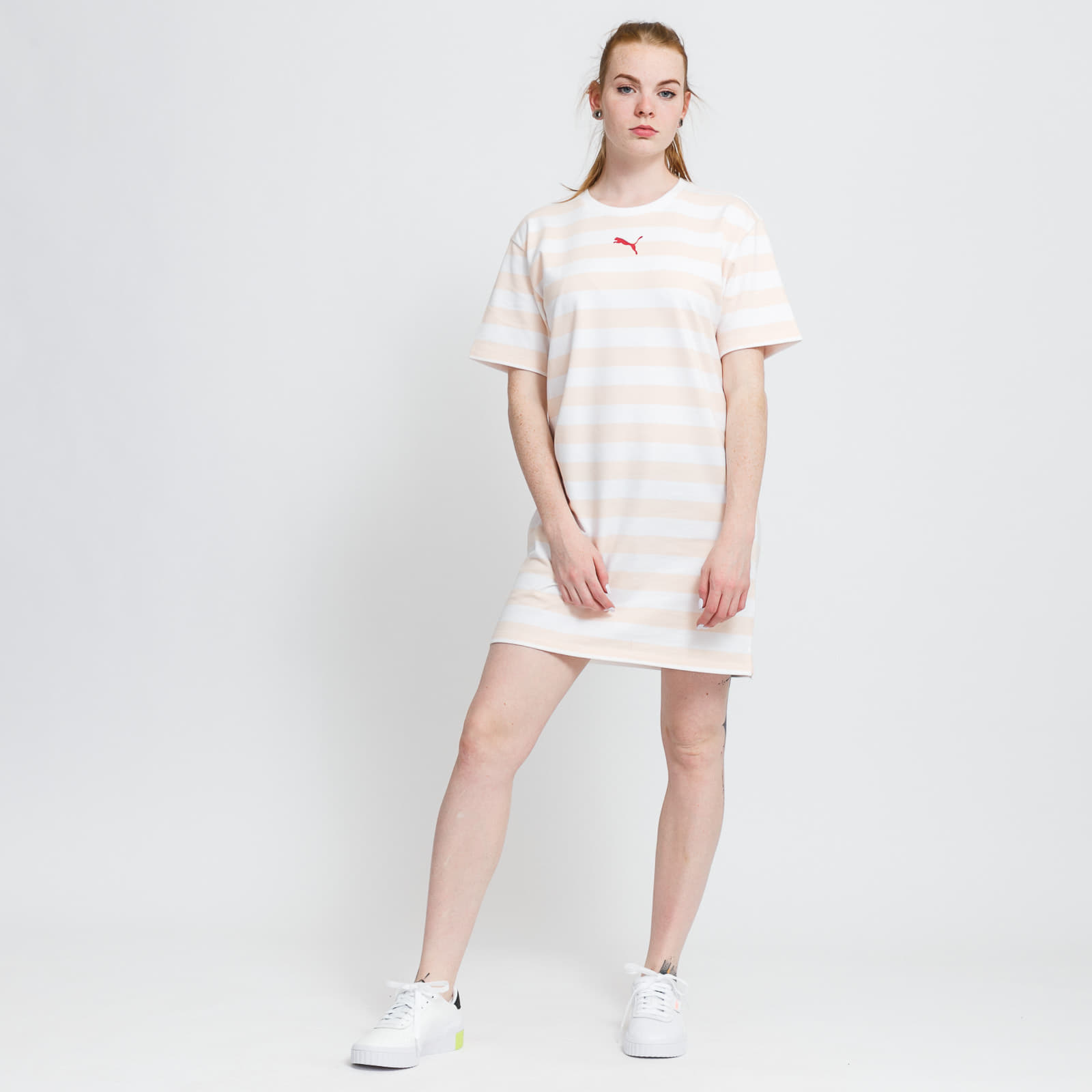 Šaty Puma Summer Stripes AOP Dress Light Pink/ White (84582127) | Footshop
