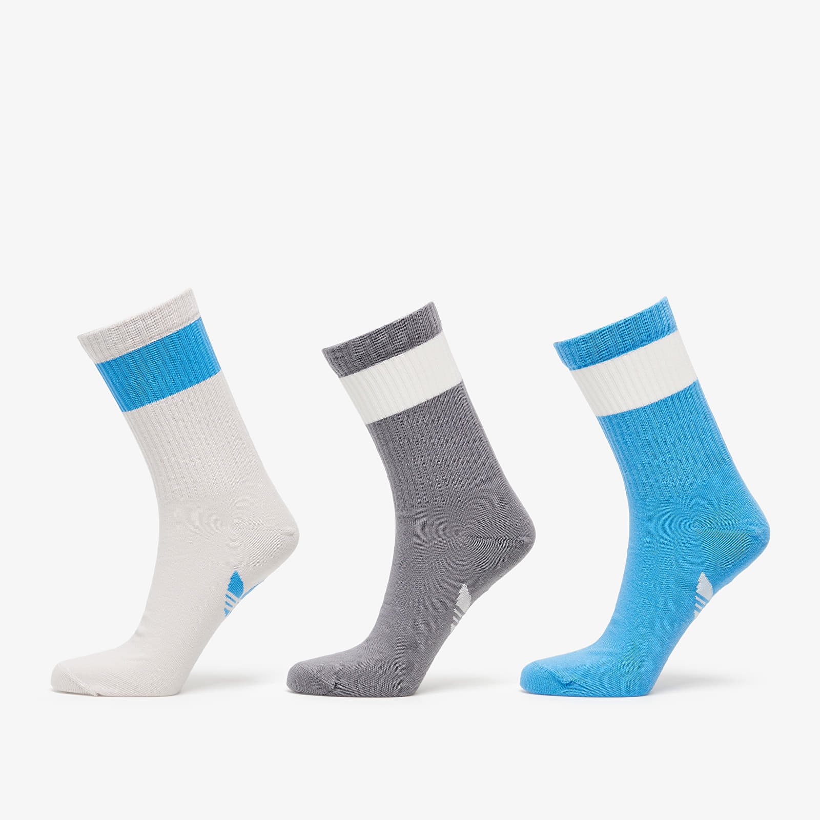 Skarpetki adidas Blue Version Mid-Cut Crew Socks 3-Pack Pearl Grey ...