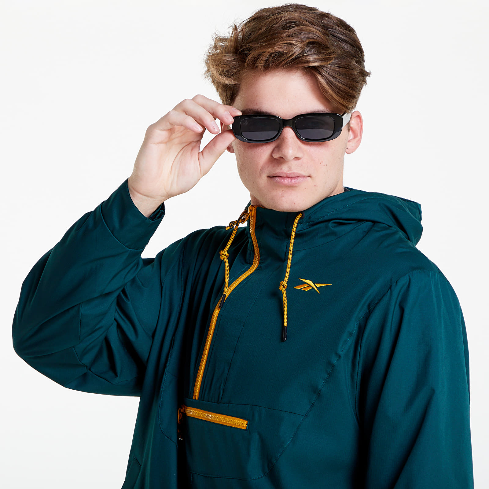 Jackets and Coats Reebok Vector Fleece Anorak Forest Green (HK7075 ...