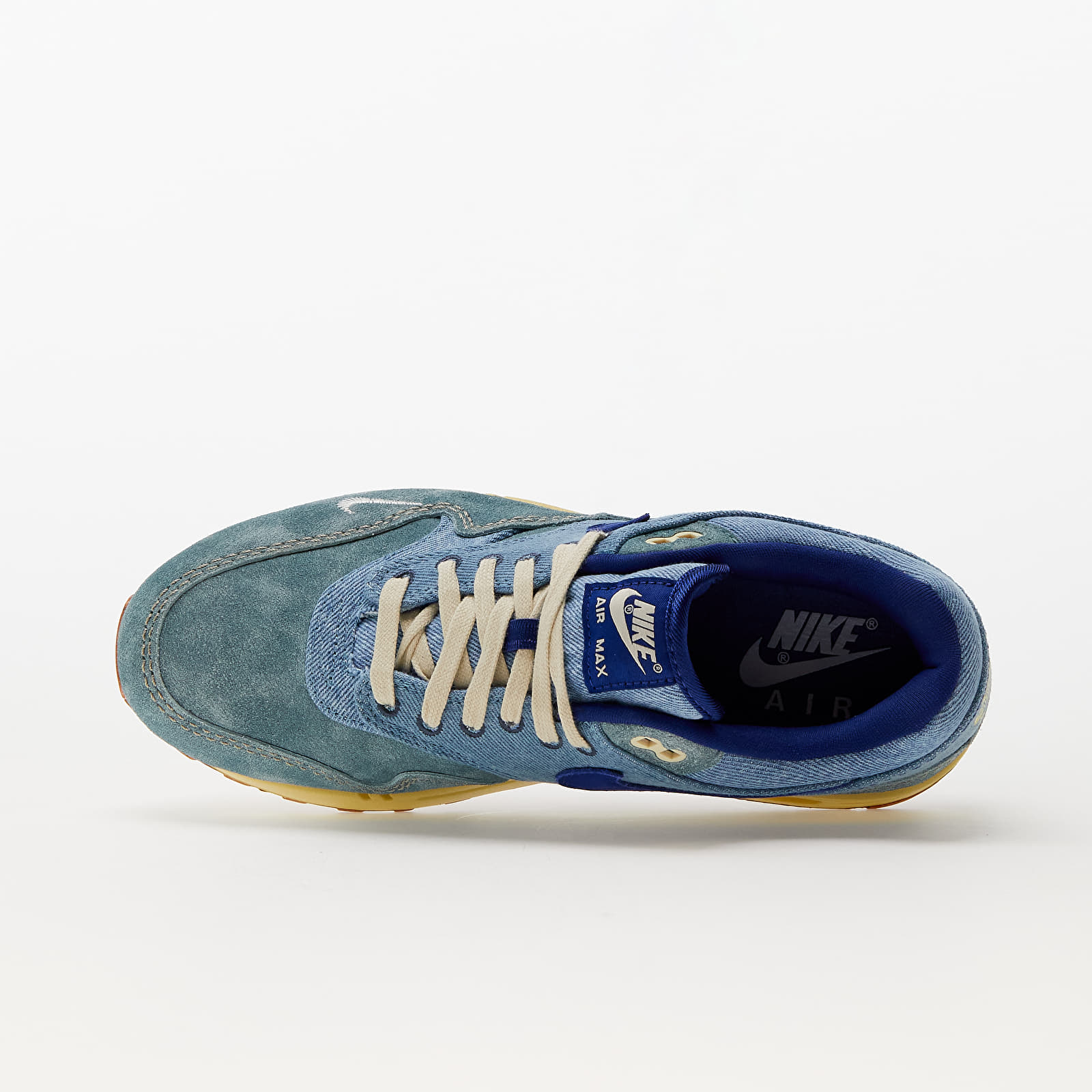 Men's shoes Nike Air Max 1 Premium Mineral Slate/ Deep Royal Blue-Lemon ...