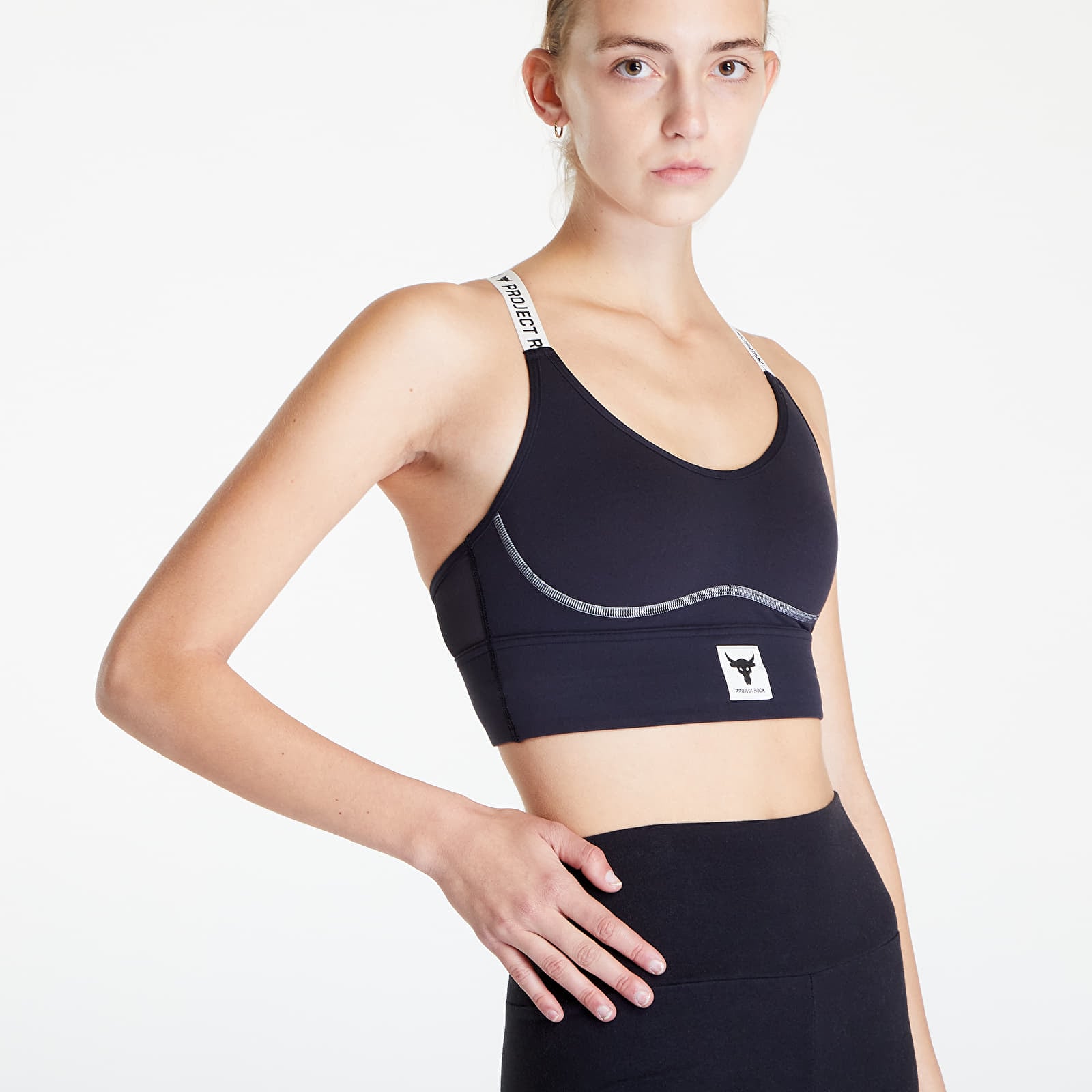 Bras Under Armour Project Rock Infty Mid Bra Black/ Summit White ...