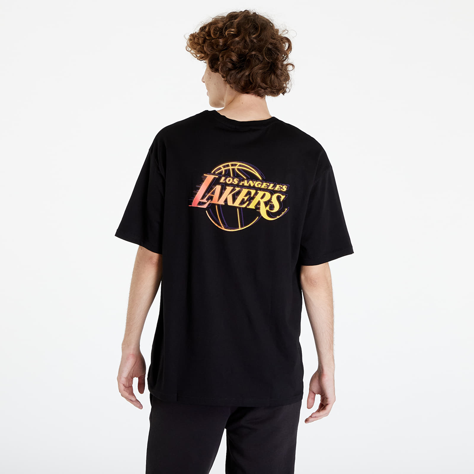 Tricouri New Era NBA Neon Fade Tee Los Angeles Lakers Black/ TRP | Footshop