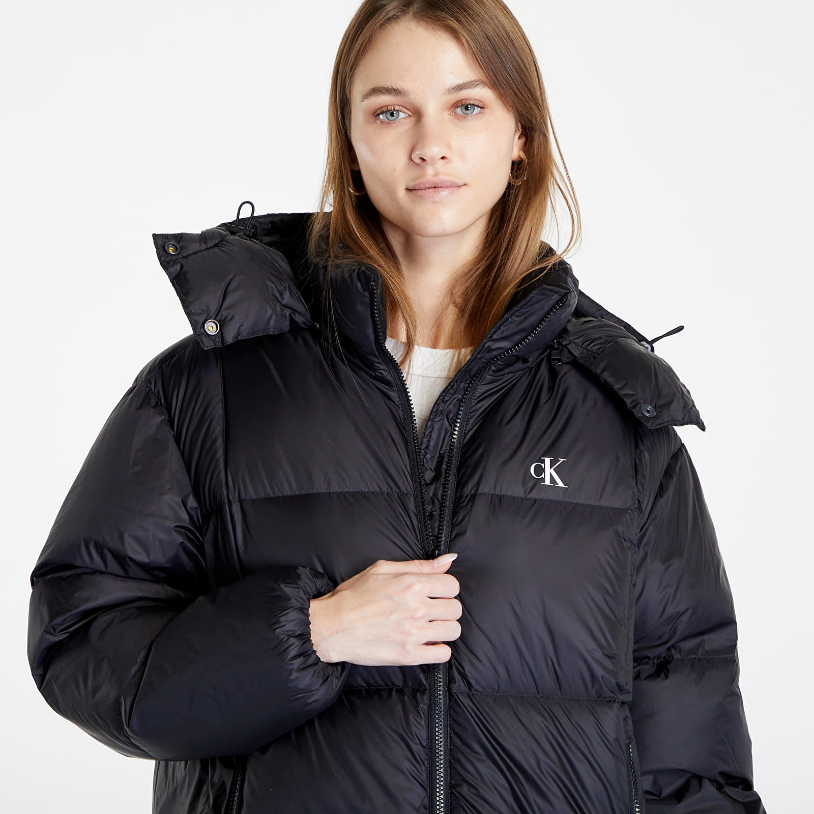 Jackets and Coats Calvin Klein Jeans Down Oversized Jacket Black ...