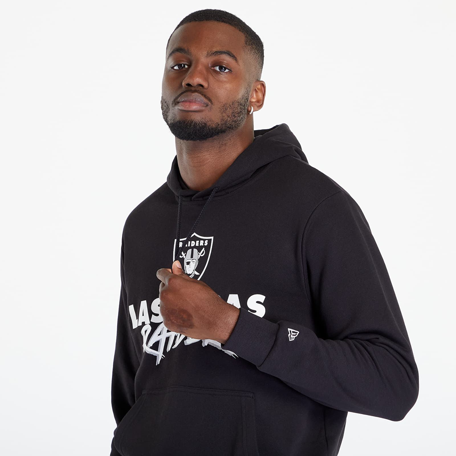 Bluzy New Era Nfl Script Team Hoody Las Vegas Raiders Black/ White ...