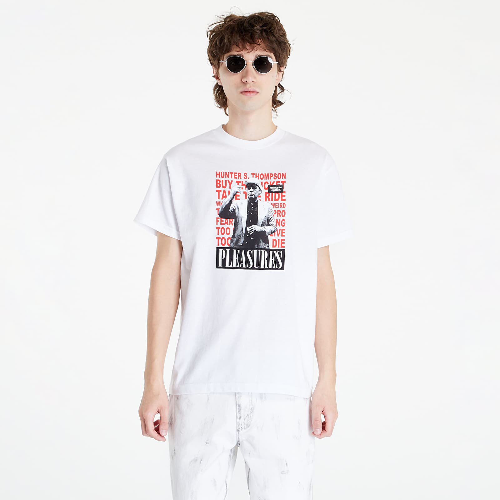 Koszulki PLEASURES No Smoking T-Shirt White (P22W052 WHITE) | Footshop