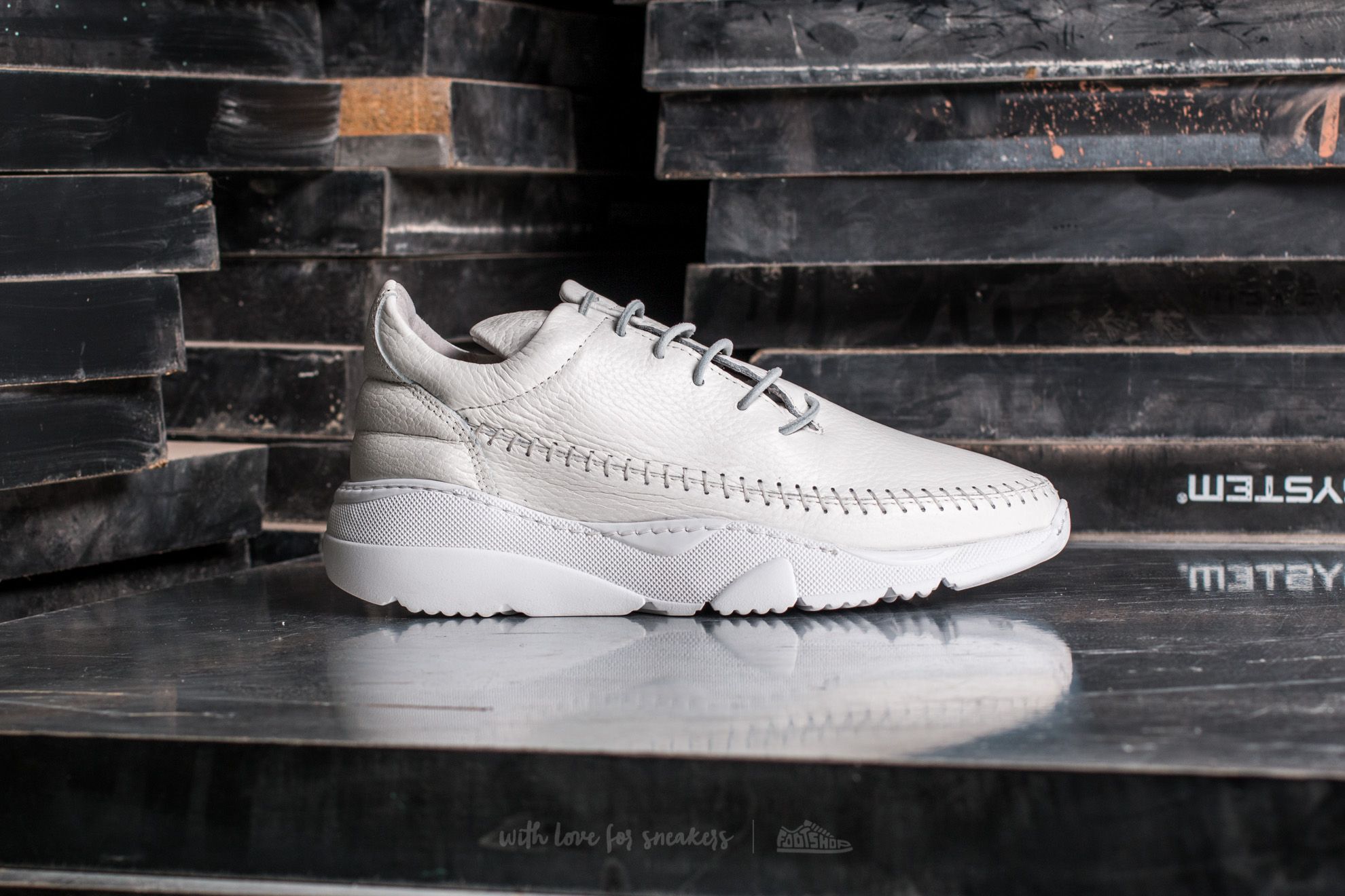 Men's shoes Filling Pieces Apache Runner Low All White | Footshop