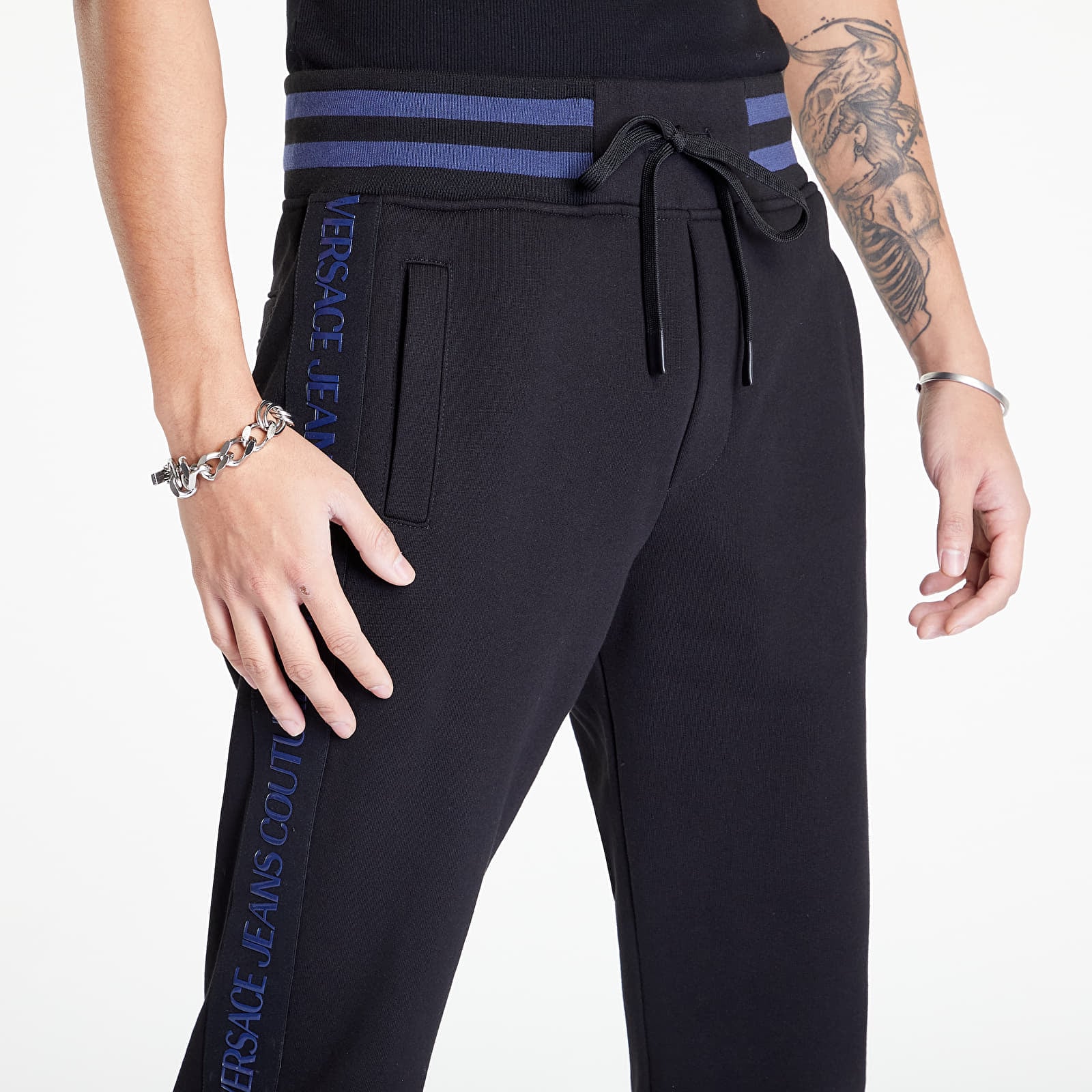 Pantaloni Versace Jeans Couture Basic El. Tape Logo Trousers Black ...