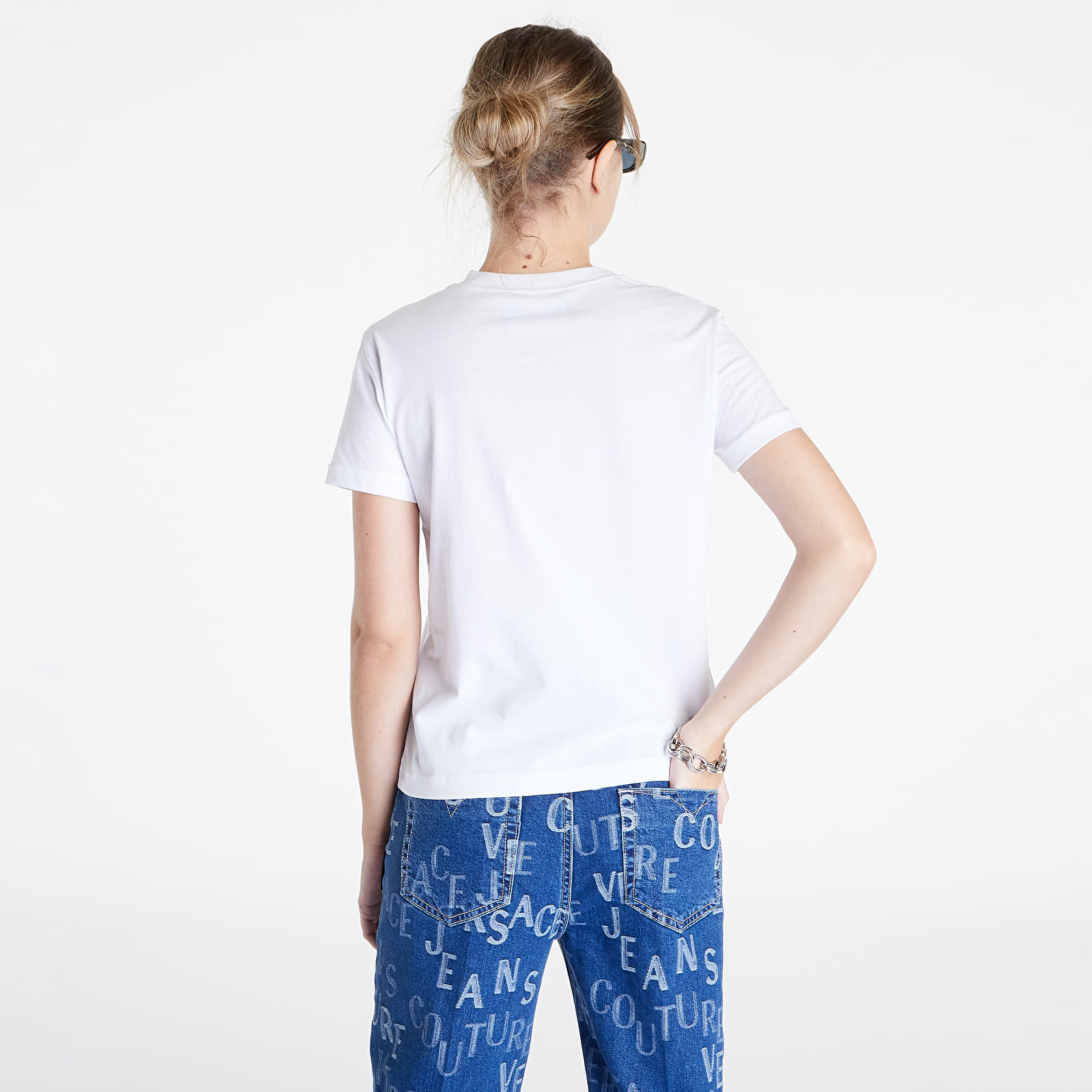 Tricouri Versace Jeans Couture R Vemblem S Rubber T-Shirt White | Footshop