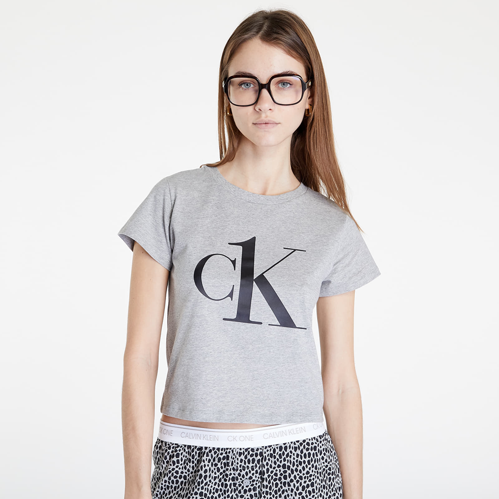 Pyžama Calvin Klein Ck1 Sleep Short Set Grey Top/ Bag Mini Giraffe ...