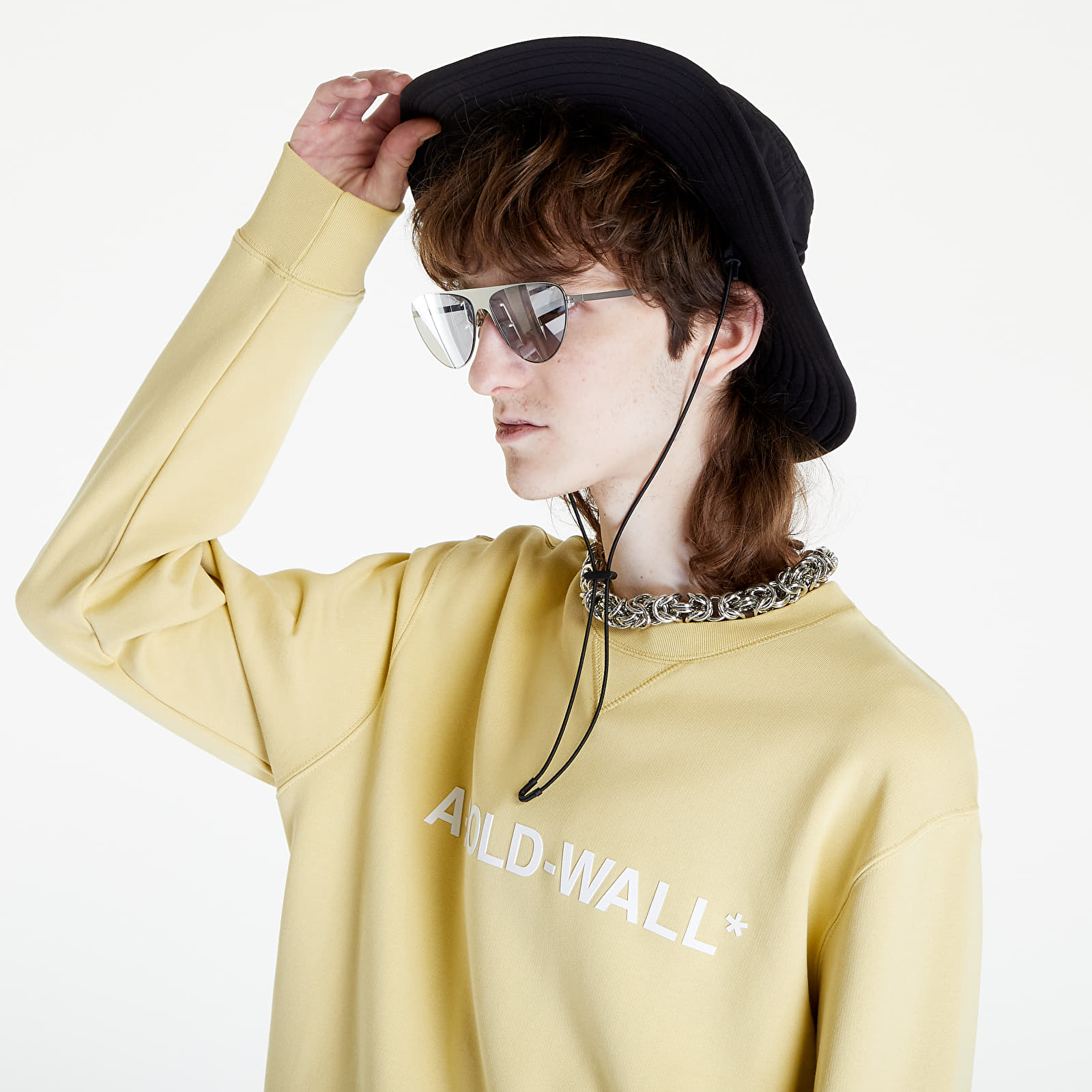 Hanorace A-COLD-WALL* Essential Logo Crewneck Flaxen Beige | Footshop