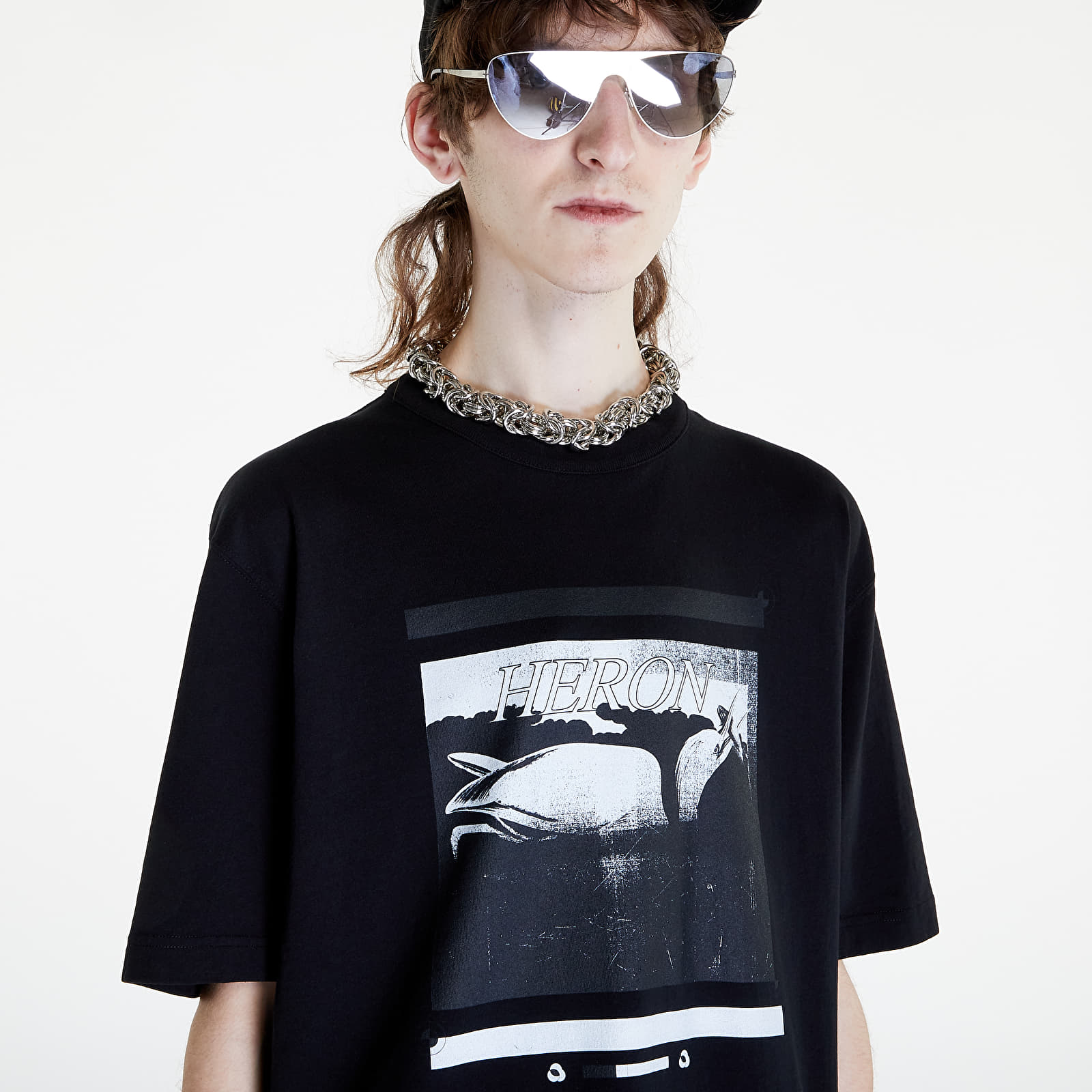 T-shirts Heron Preston Misprinted Heron Short Sleeve Tee Black/ Black ...