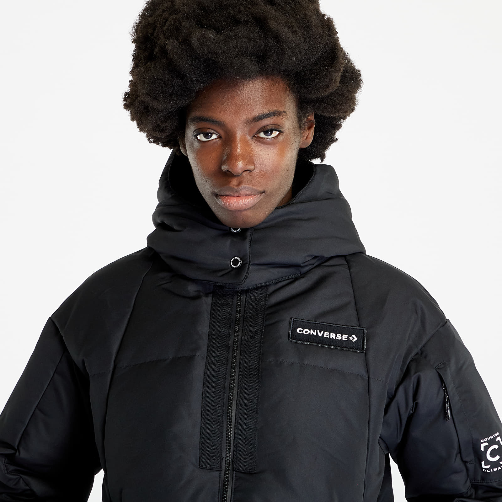 Geci Converse Premium Short Down Jacket Black (10023727-A01) | Footshop