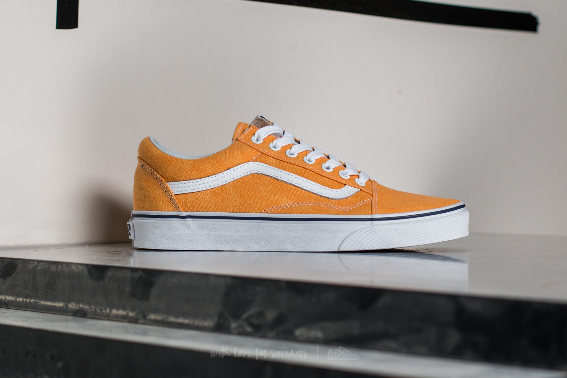 Moški čevlji Vans Old Skool (Washed Canvas) Citrus/ Crown Blue (8G1MWL ...