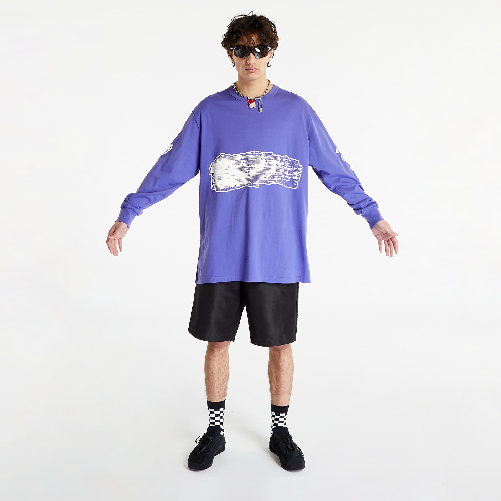 T-shirts Y-3 Graphic Logo Long Sleeve Tee Purple | Footshop