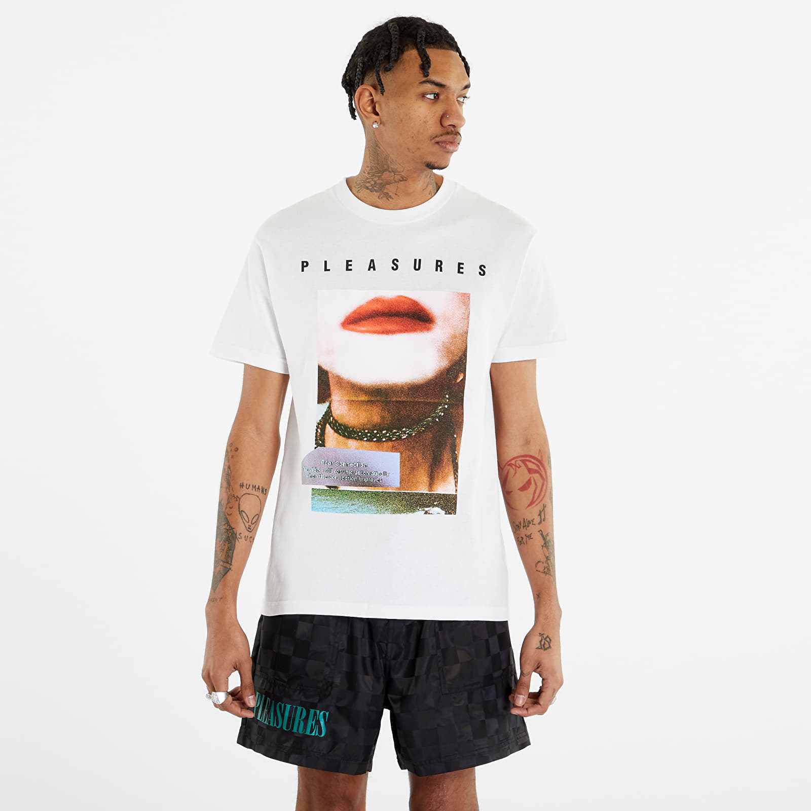 T-shirts PLEASURES Poor Connection T-Shirt White | Footshop