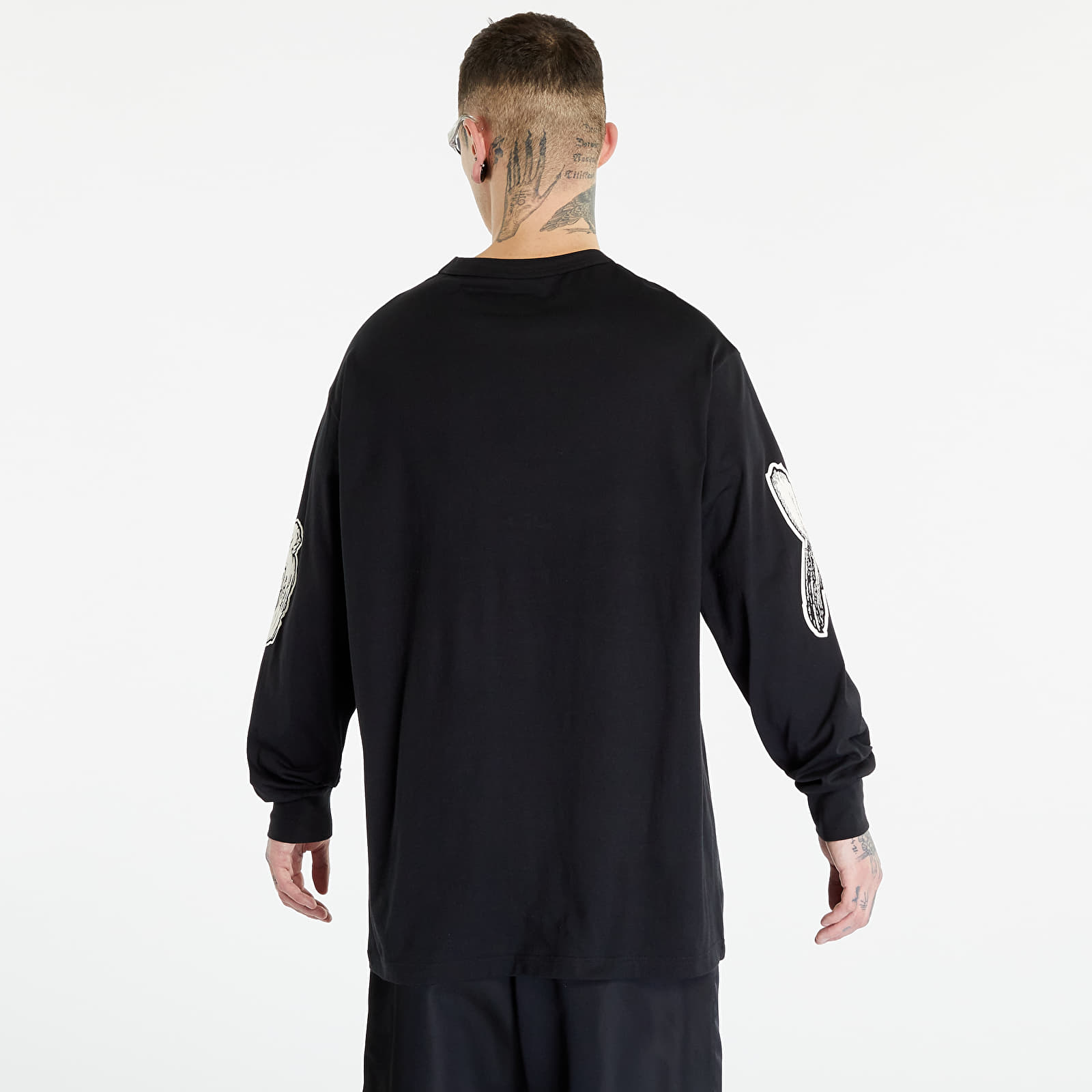 T-shirts Y-3 Graphic Logo Long Sleeve Tee Black (H44811) | Footshop