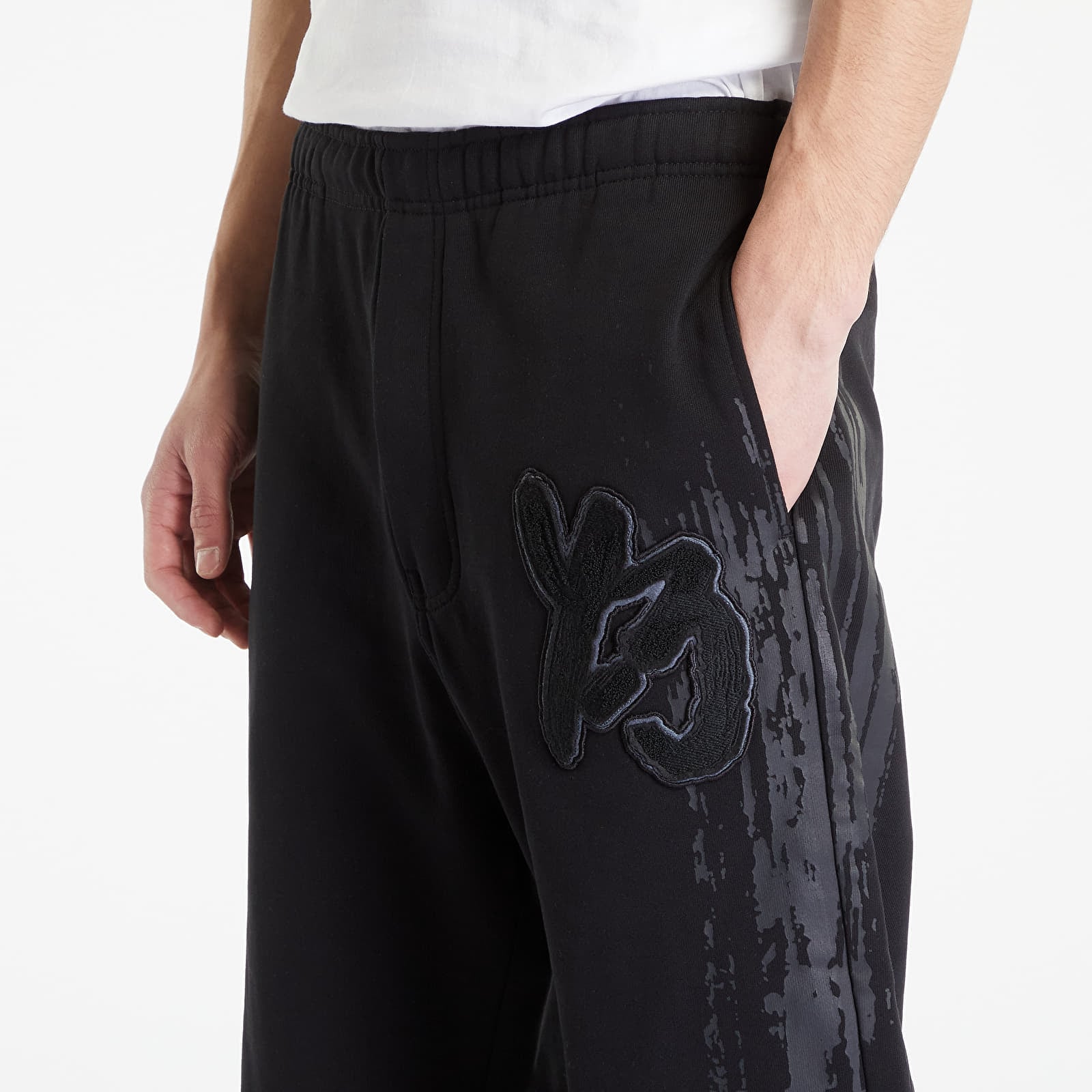 Анцузи Y-3 Graphic Logo French Terry Pants Black | Footshop