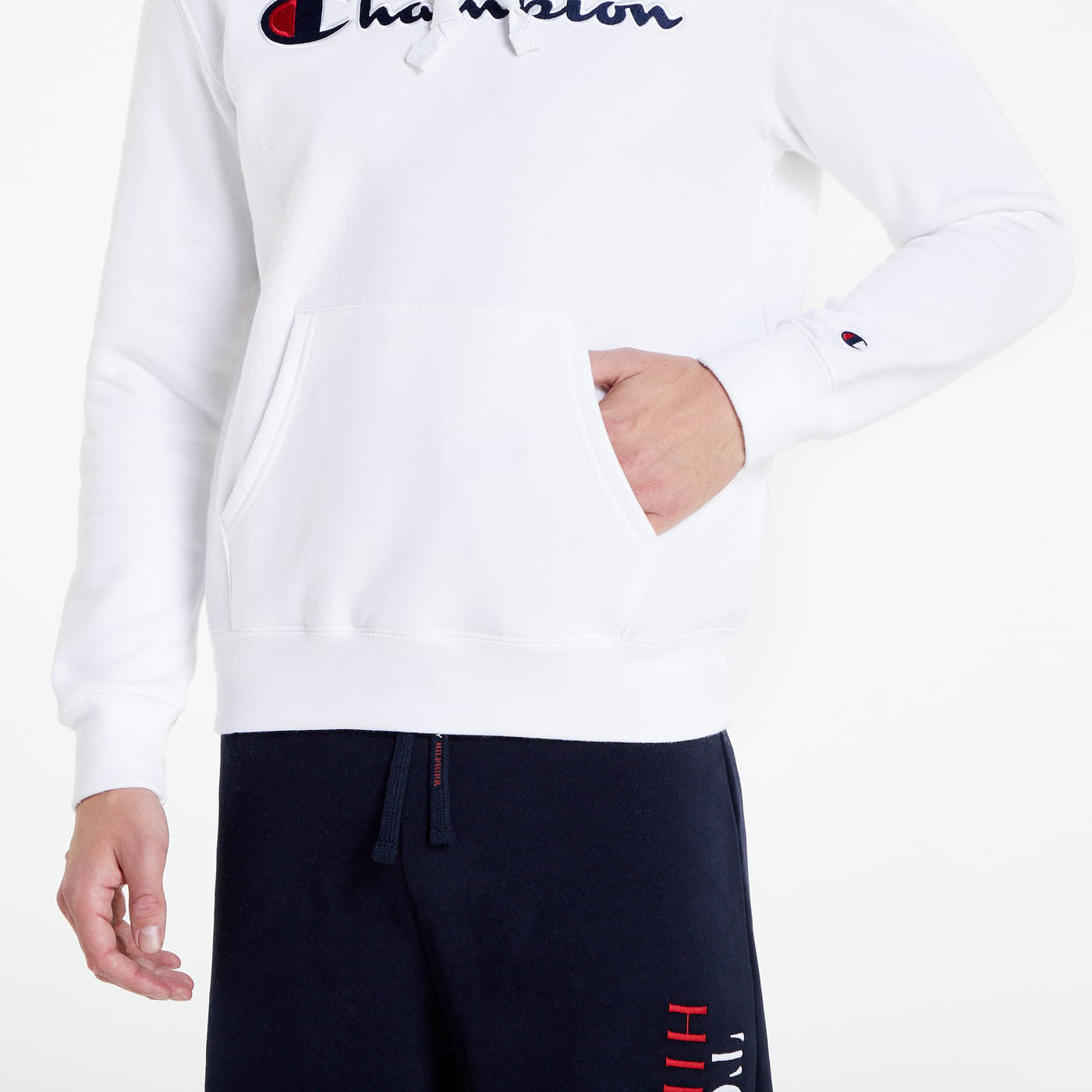 Hoodies and sweatshirts Champion Hooded Sweatshirt White (217858 CHA ...