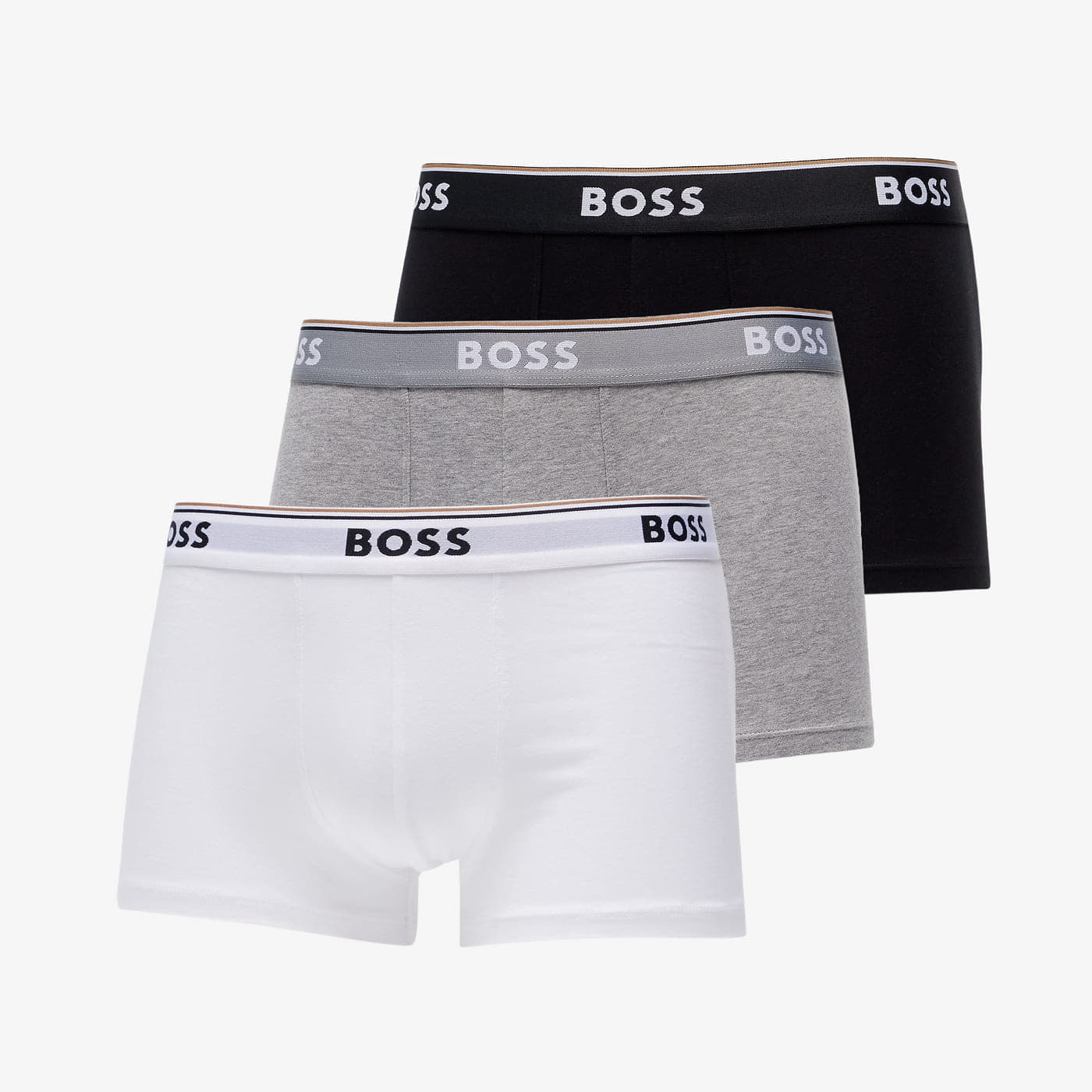 Boxerky Hugo Boss Stretch-Cotton Trunks With Logo Waistbands 3-Pack ...