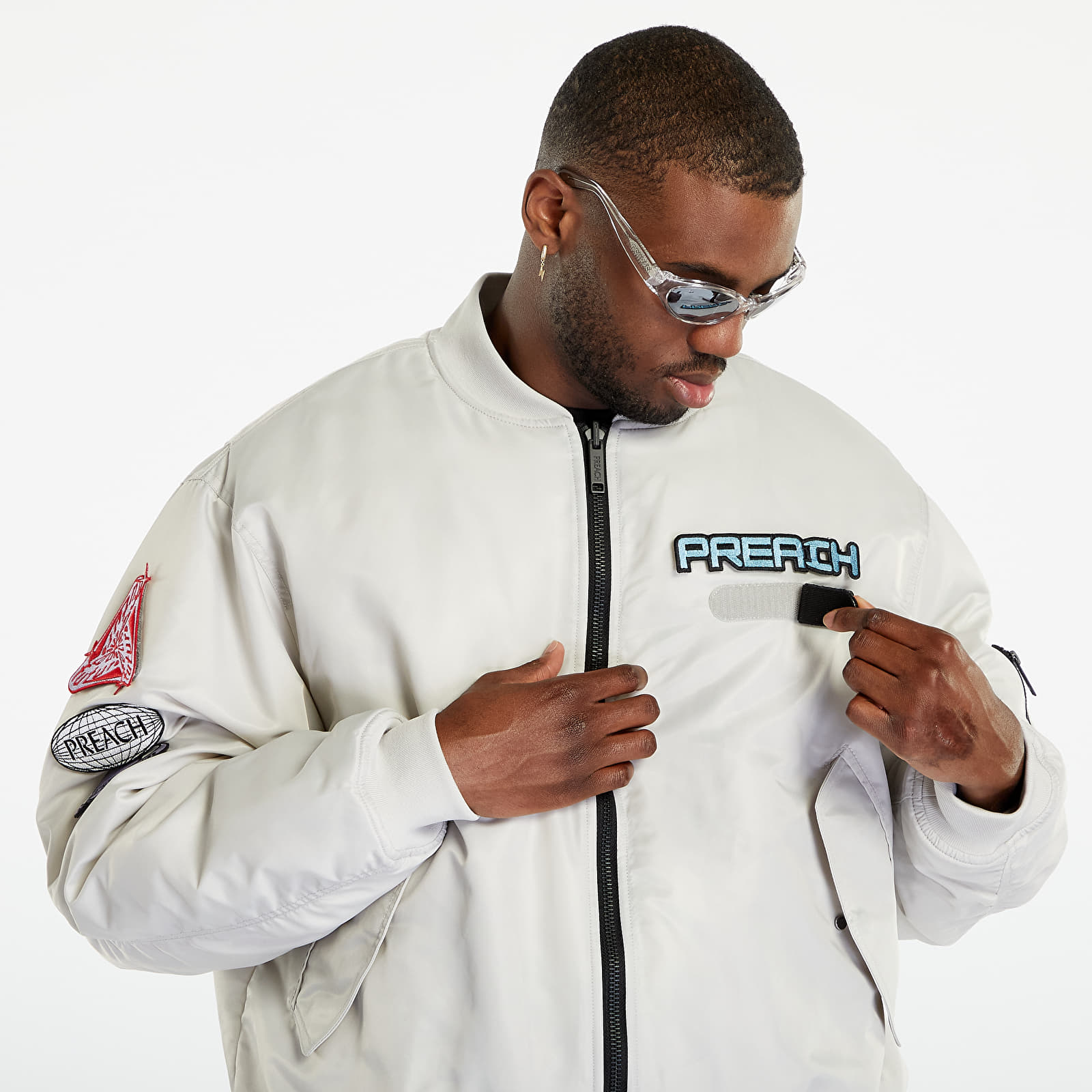 Jackets PREACH Patched Bomber Bone | Footshop