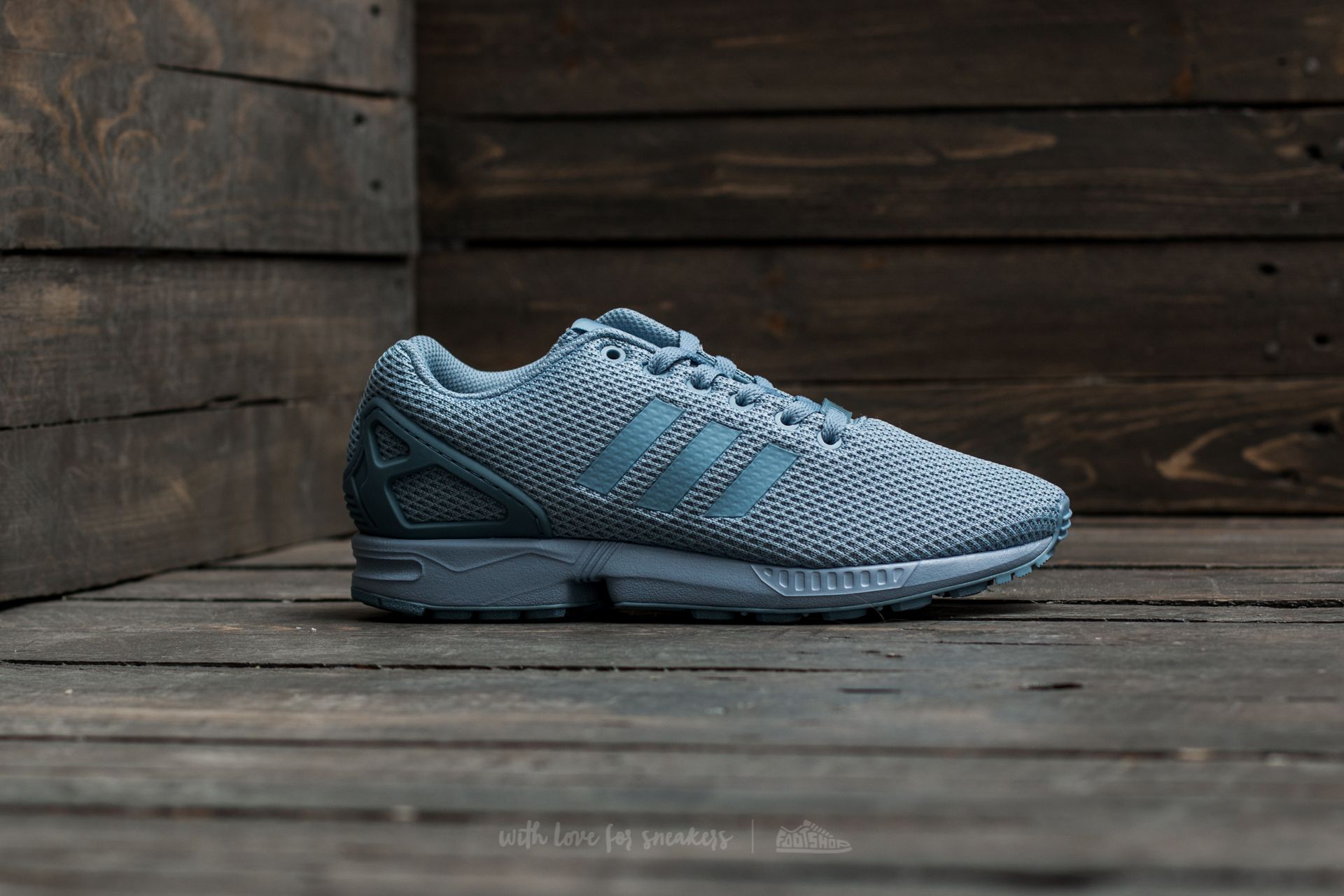 Men's shoes adidas ZX Flux Tacticle Blue/ Tacticle Blue/ Tacticle Blue ...