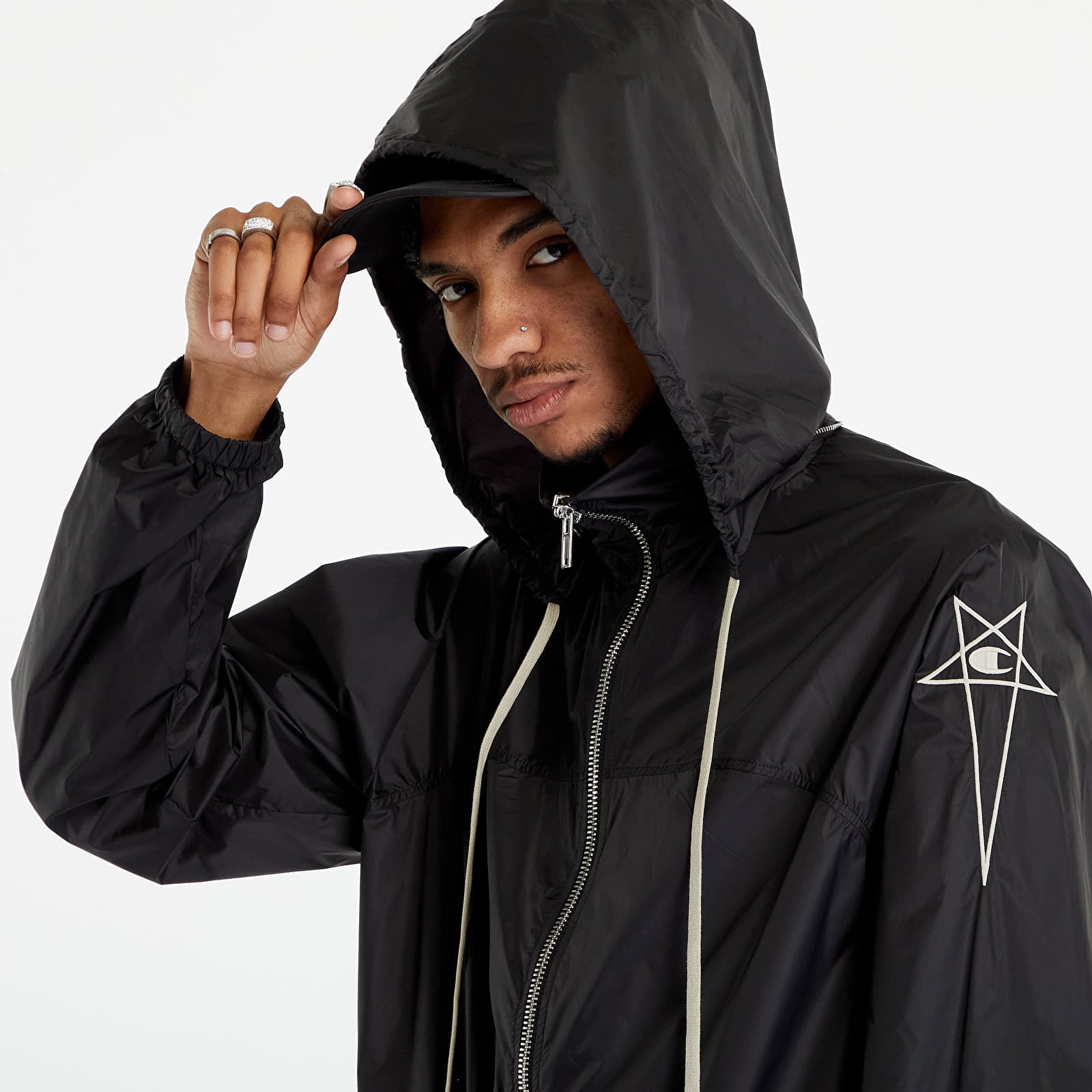 Coach Jackets Rick Owens x Champion Mountain Windbreaker Black | Footshop
