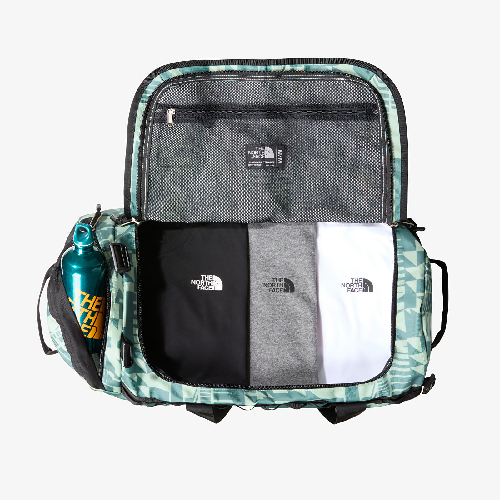 Duffle bag The North Face Base Camp Duffel - M Misty Sage Irregular ...