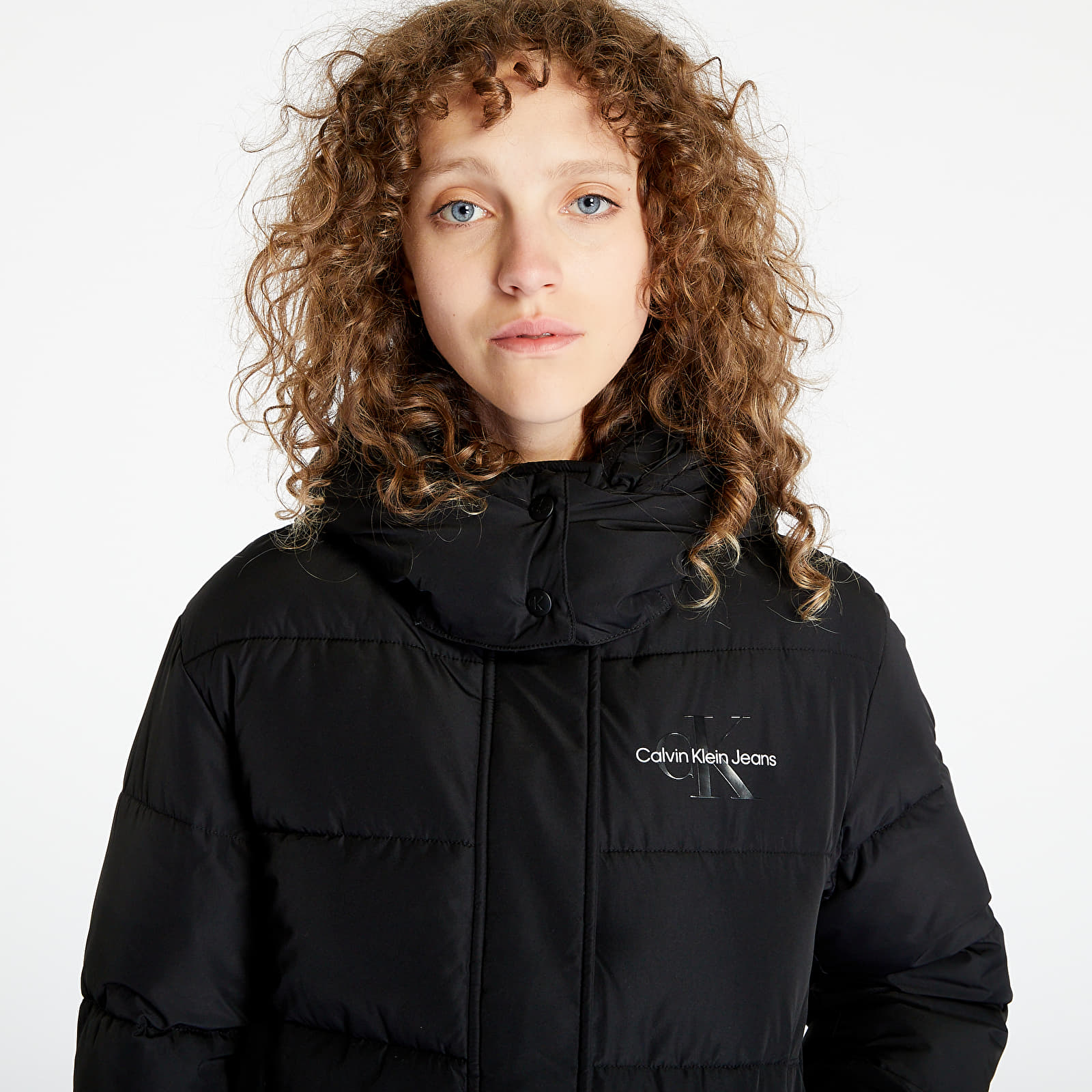 Bundy Calvin Klein Jeans Monologo Non Down Sherpa Jacket Black | Footshop