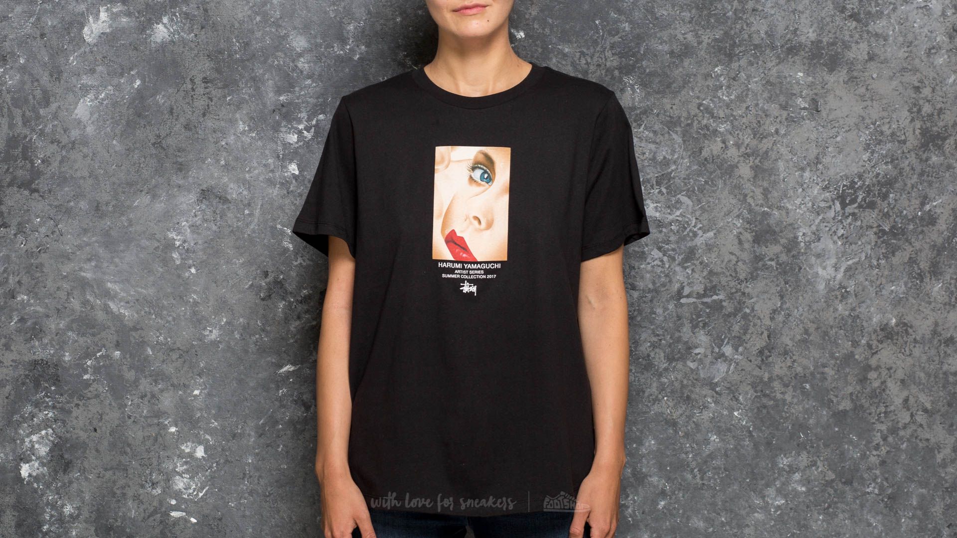 T-Shirts and shirts Stüssy Harumi Girl Boyfriend Tee Black (2902906 ...