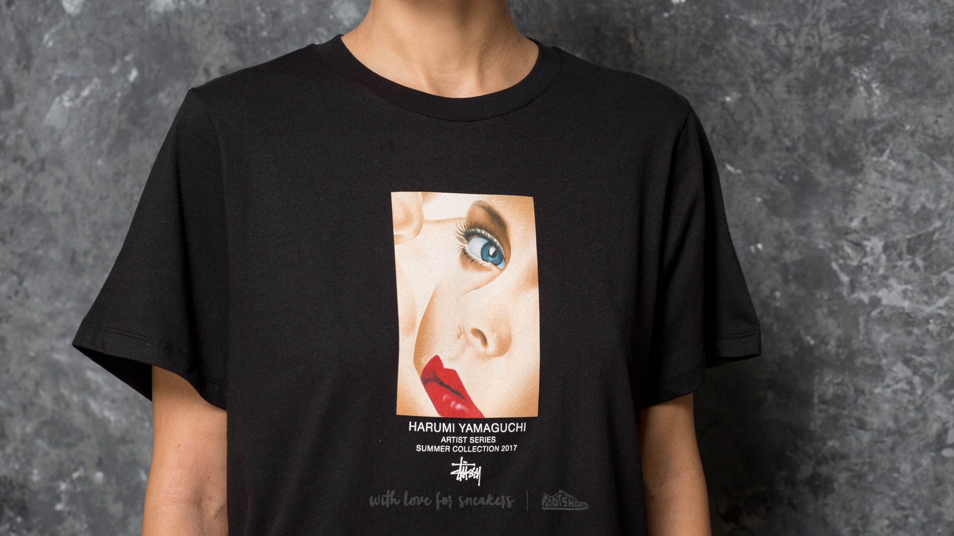 T-Shirts and shirts Stüssy Harumi Girl Boyfriend Tee Black (2902906 ...