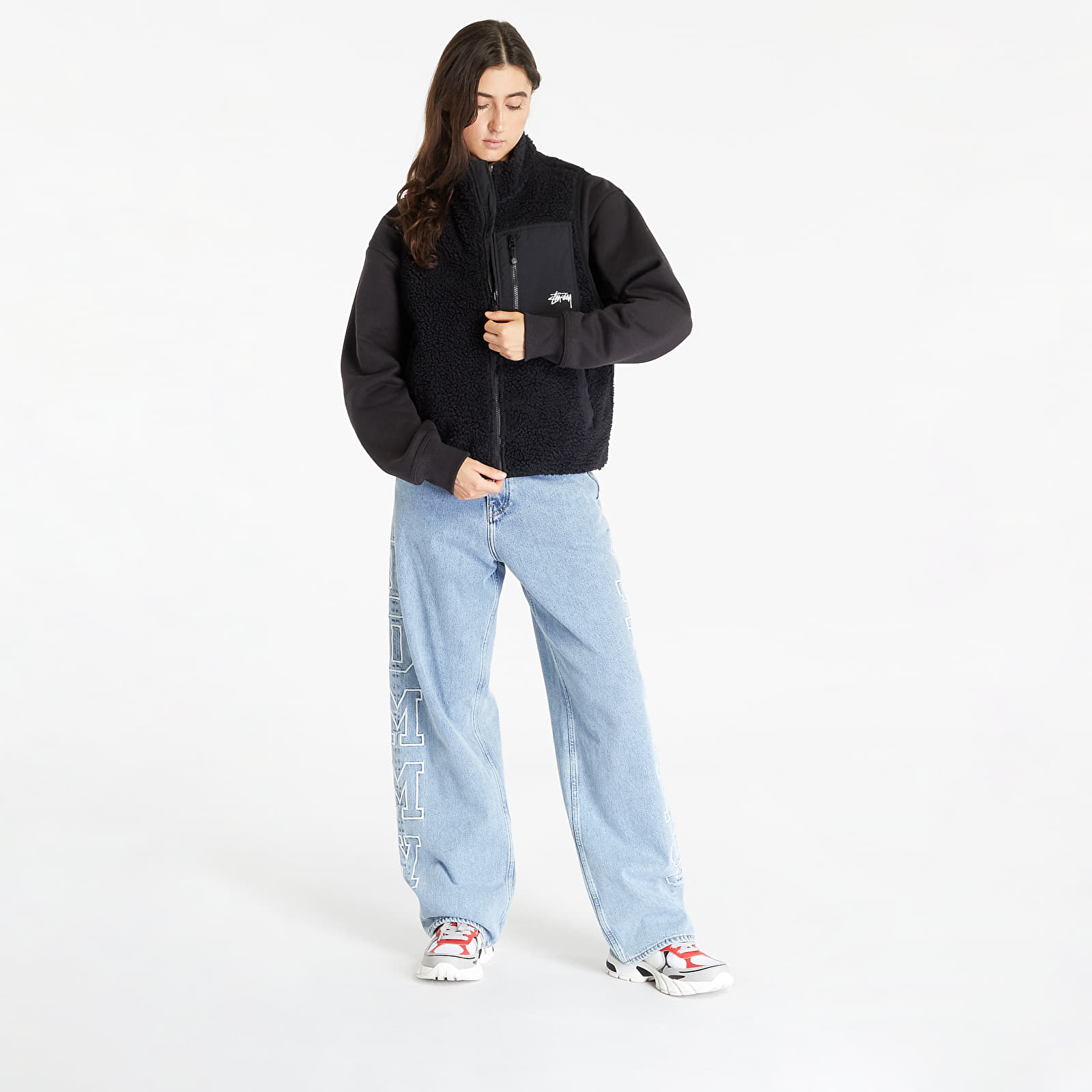 Vests Stüssy Sherpa Reversible Vest UNISEX Black (118528 black) | Footshop